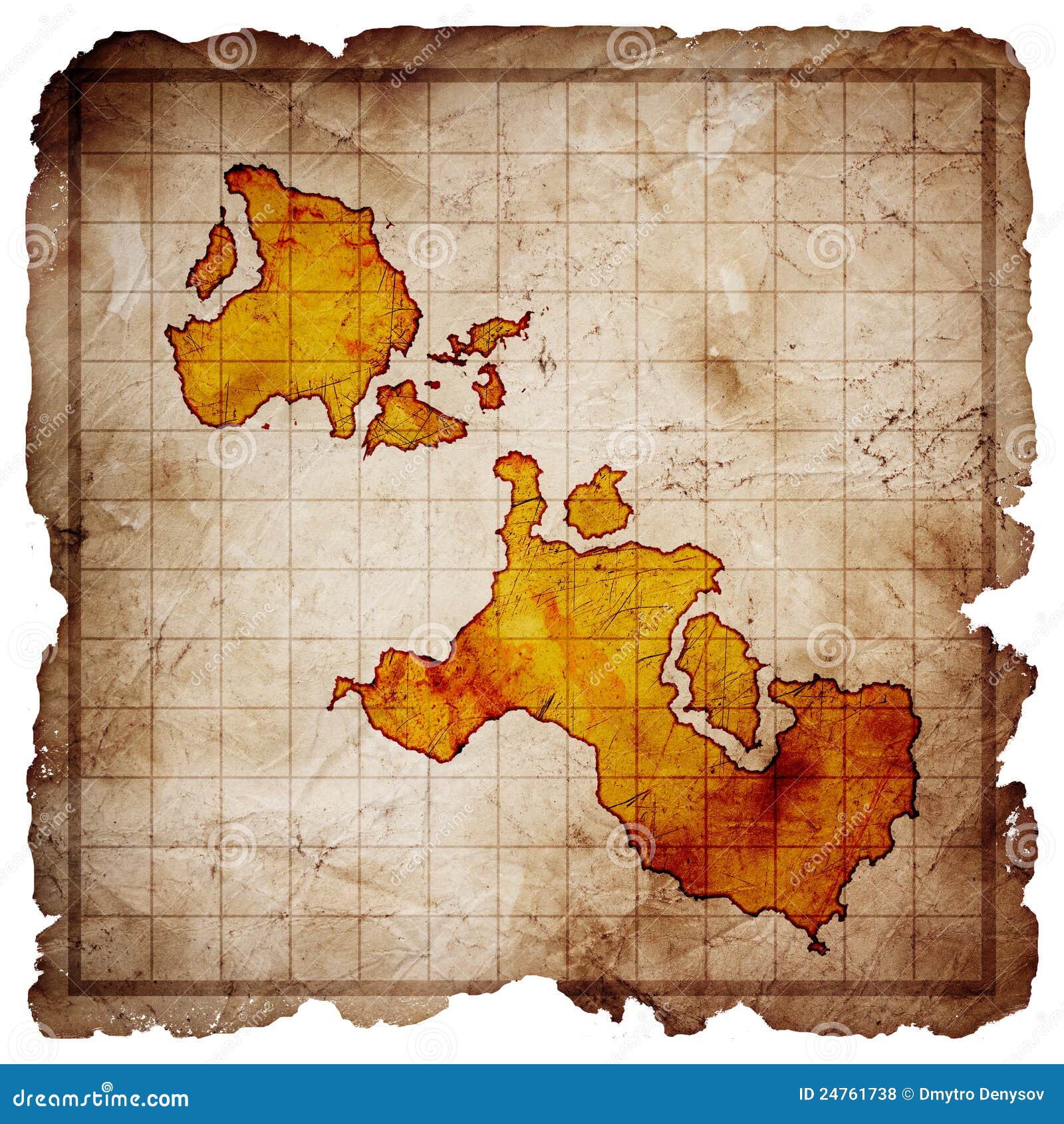 Blank treasure map stock illustration. Illustration of game - 24761738