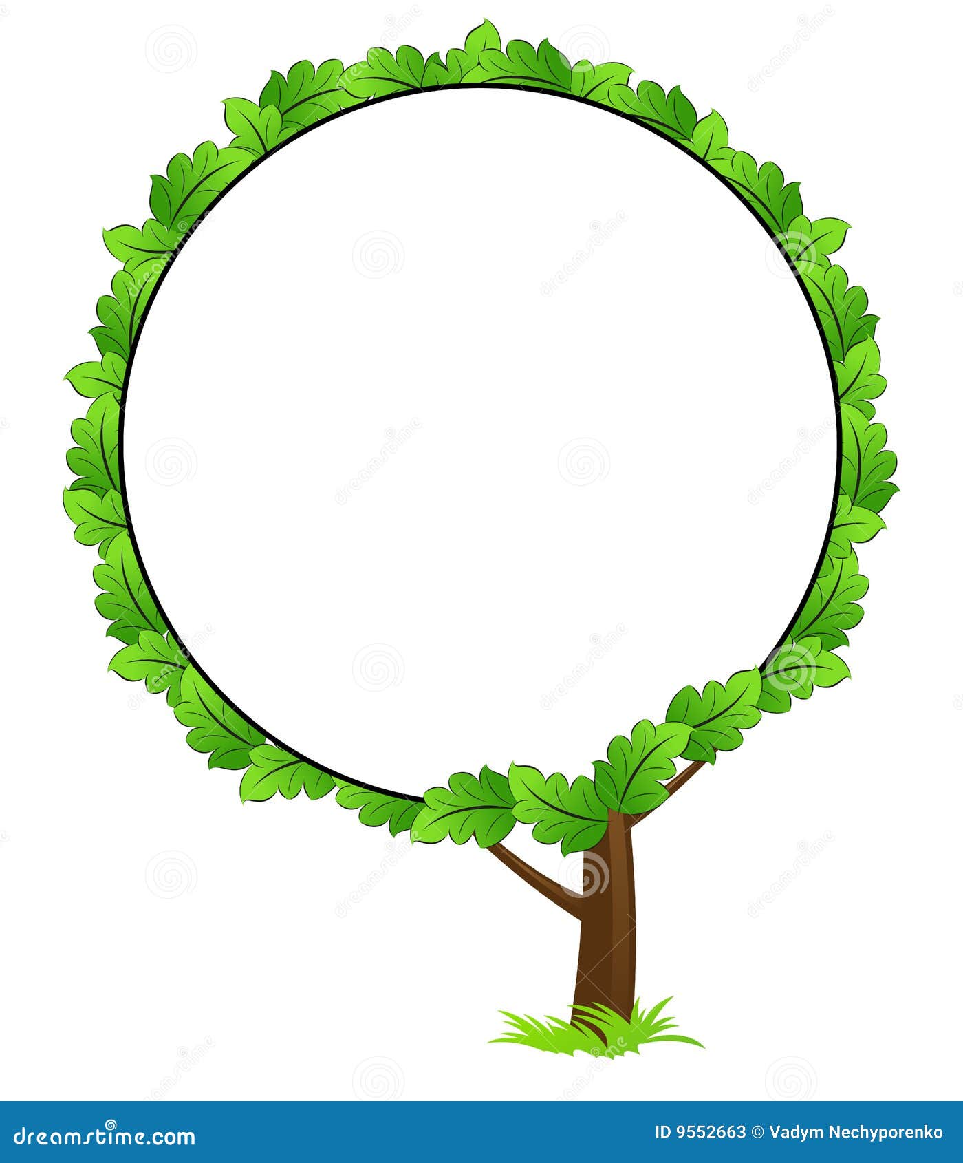 Blank tree frame icon stock vector. Illustration of icon - 9552663