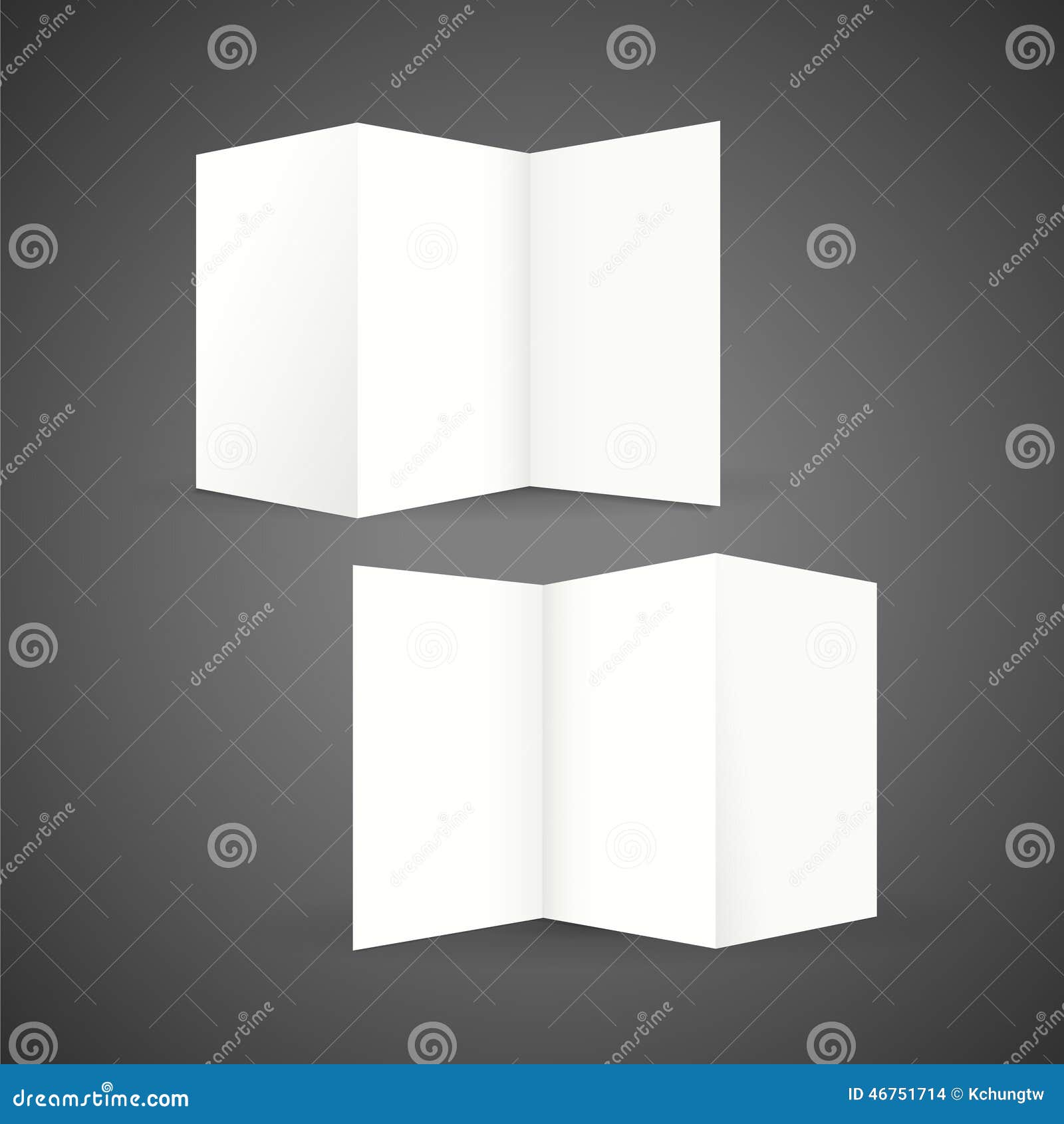 Blank Tri-fold Brochure Design Stock Vector - Illustration of banner ...