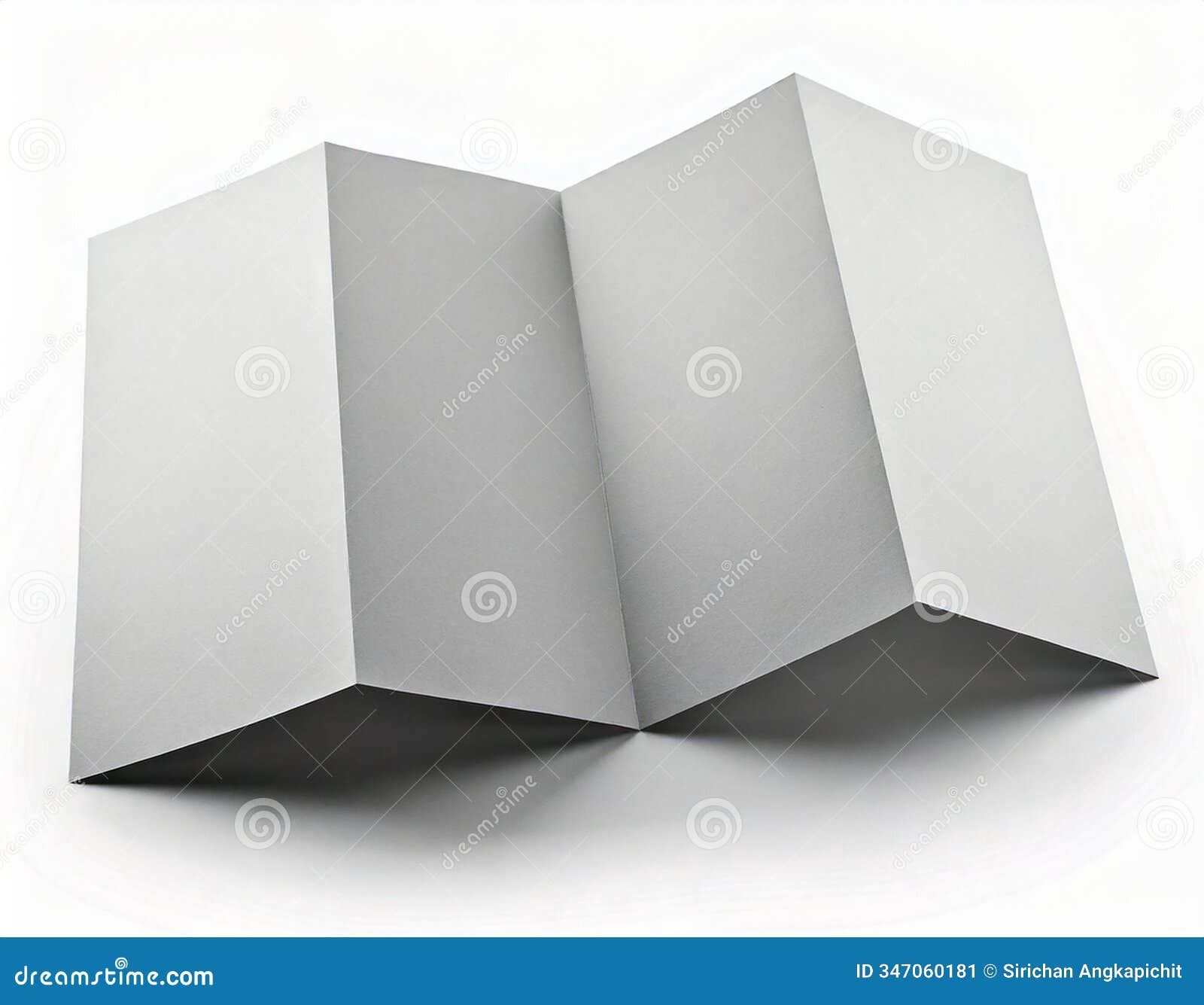 A Blank Tri-fold Brochure Design Ready for Customization and Printing ...