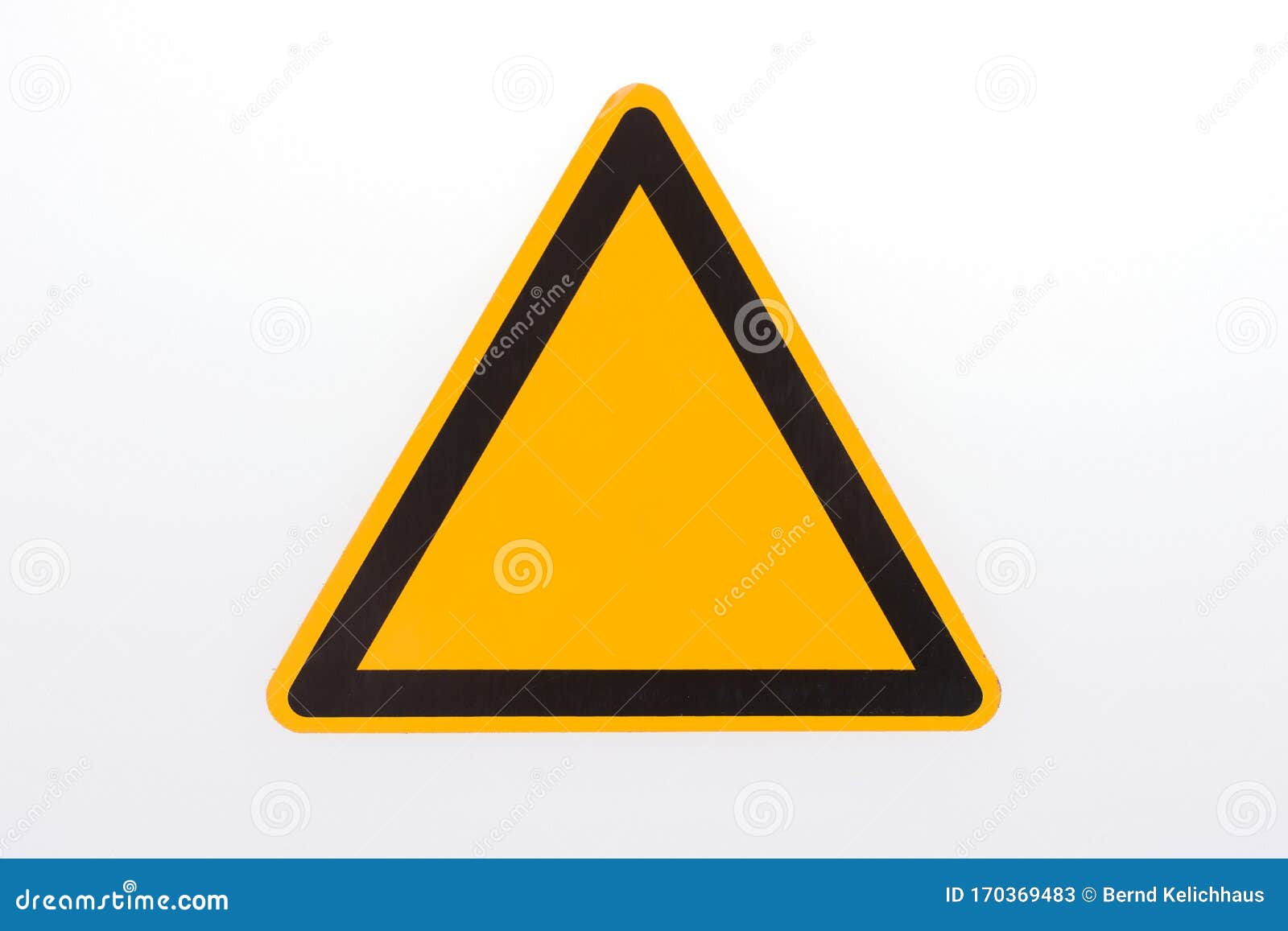 Blank Danger Hazard Triangle Sign Isolated Royalty-Free Stock ...