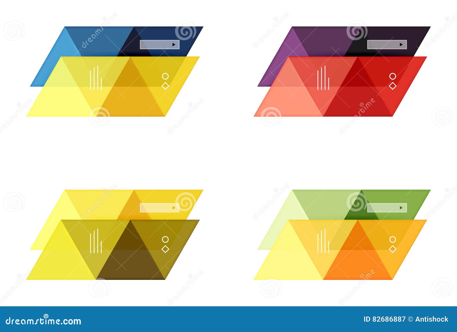 Blank Triangle Infographic Backgrounds Stock Illustration ...
