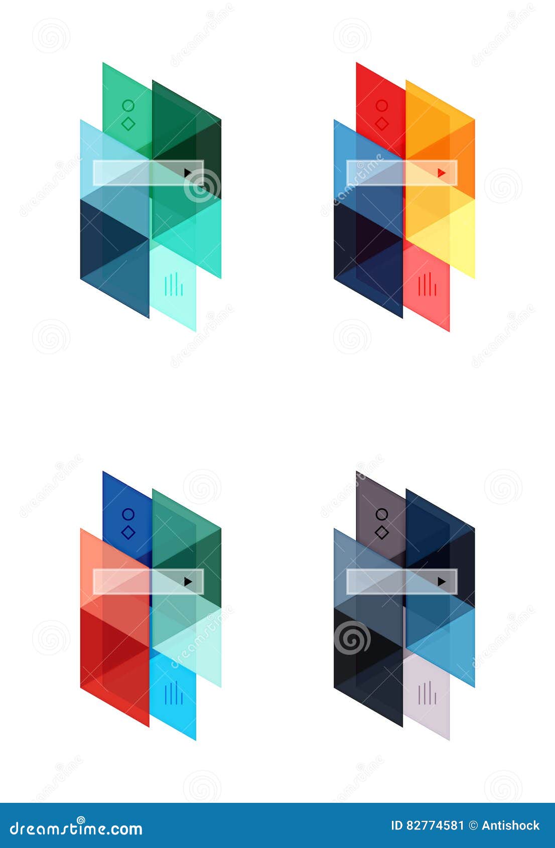 Blank Triangle Infographic Backgrounds Stock Illustration ...