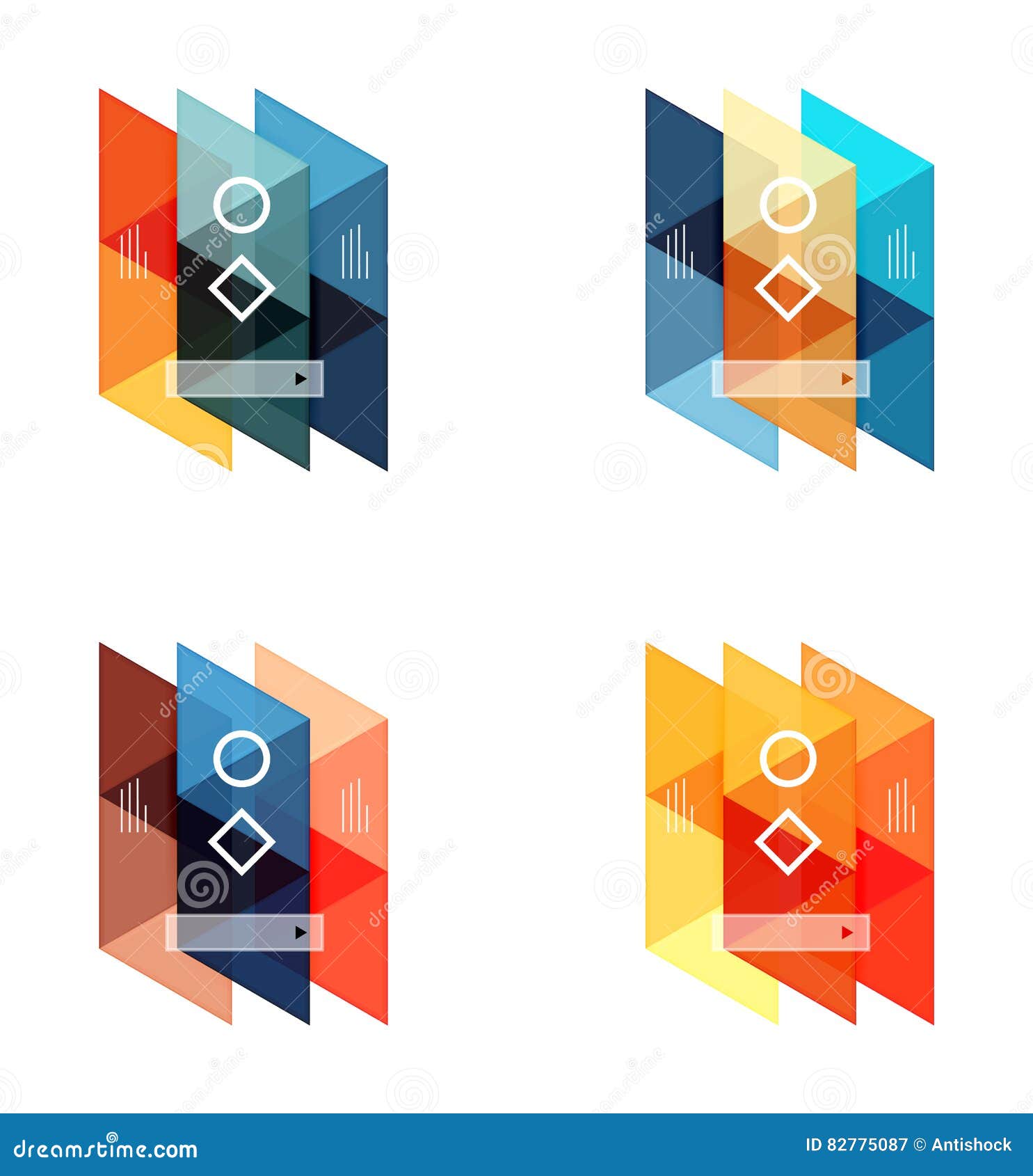 Blank Triangle Infographic Backgrounds Stock Illustration ...