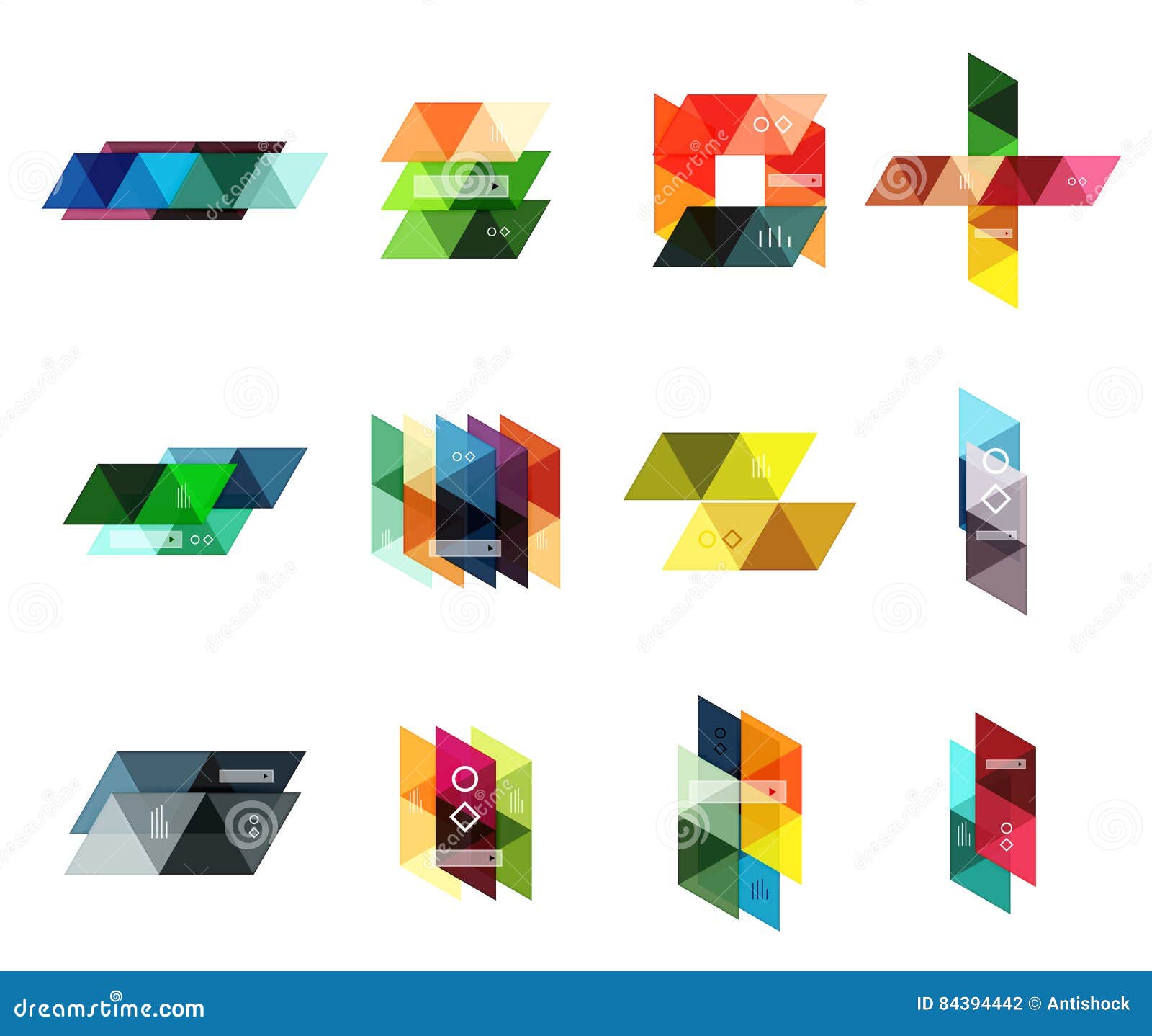 Blank Triangle Infographic Backgrounds Stock Vector - Illustration of ...