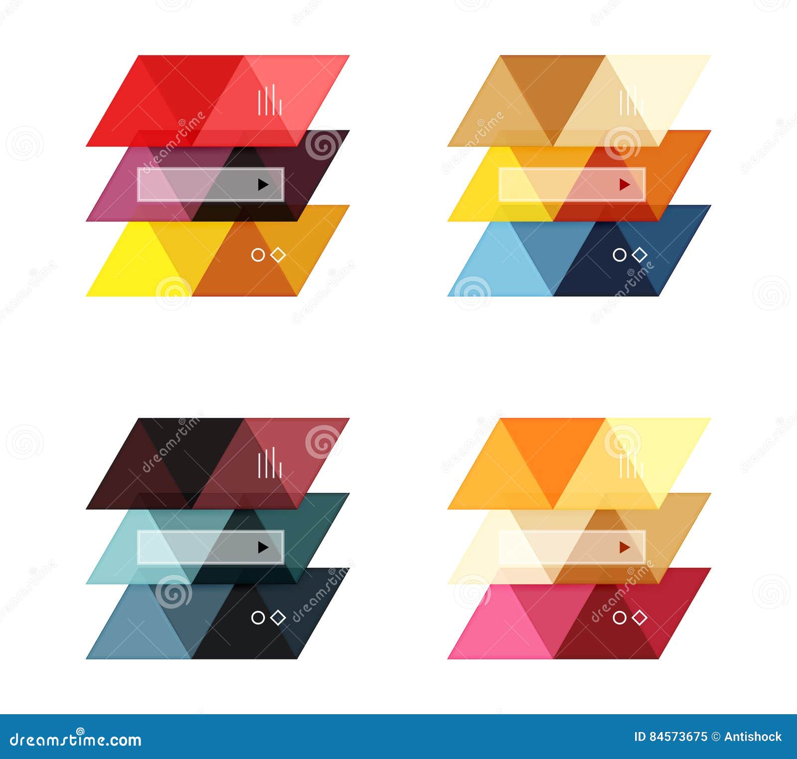 Blank Triangle Infographic Backgrounds Stock Vector - Illustration of ...