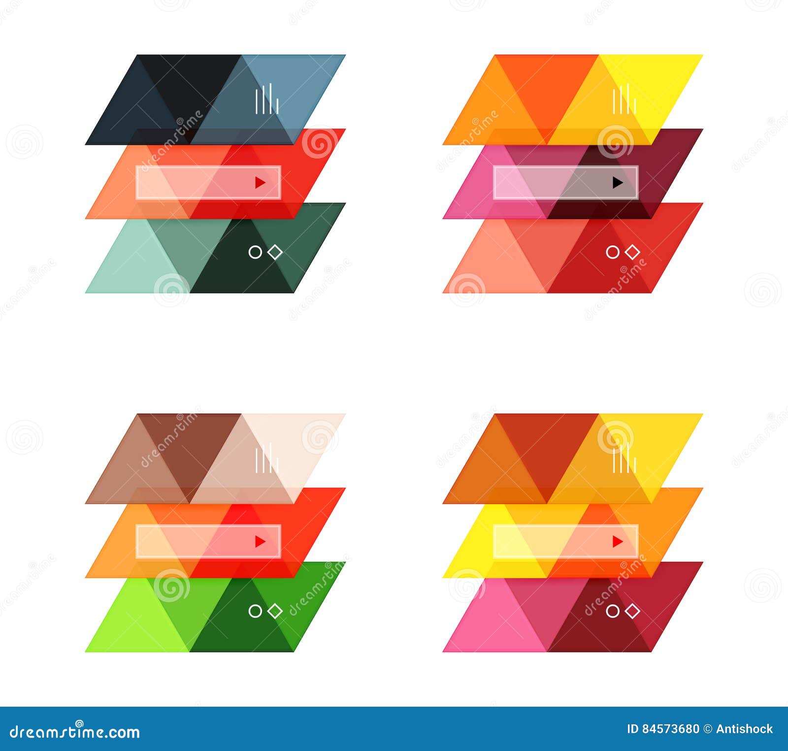 Blank Triangle Infographic Backgrounds Stock Vector - Illustration of ...