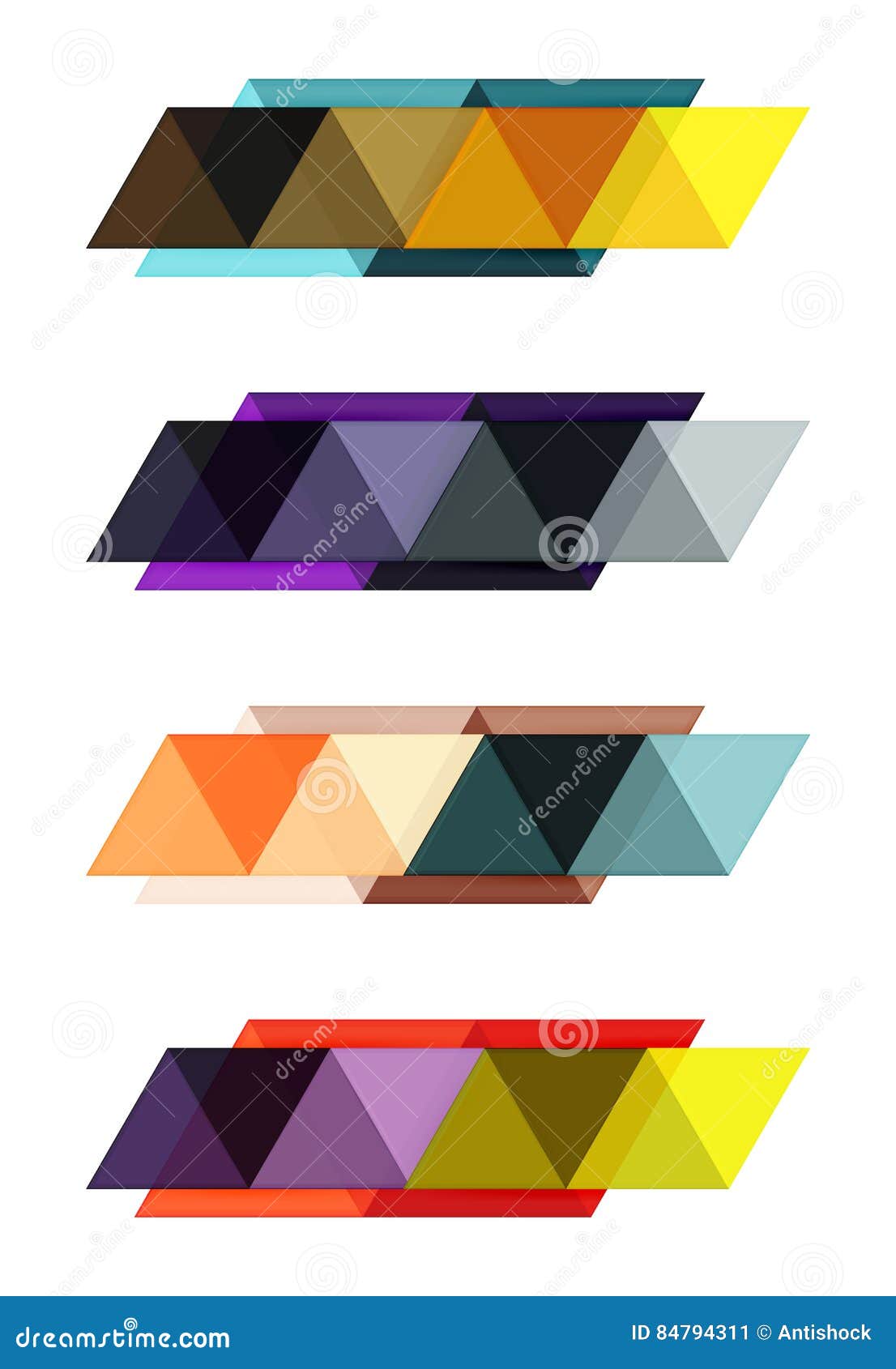 Blank Triangle Infographic Backgrounds Stock Vector - Illustration of ...