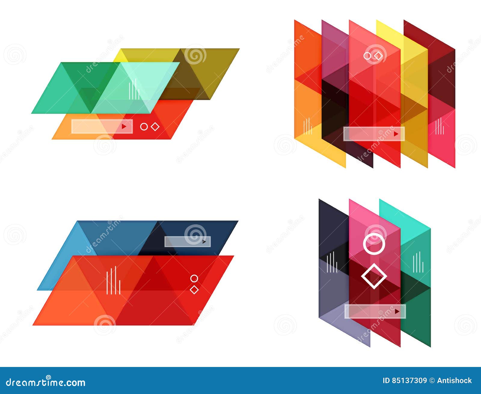 Blank Triangle Infographic Backgrounds Stock Vector - Illustration of ...