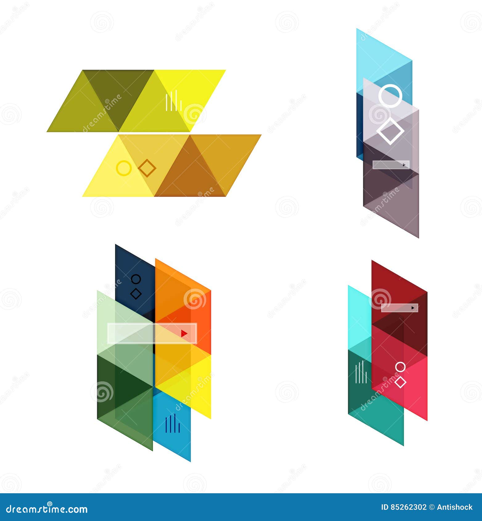 Blank Triangle Infographic Backgrounds Stock Vector - Illustration of ...