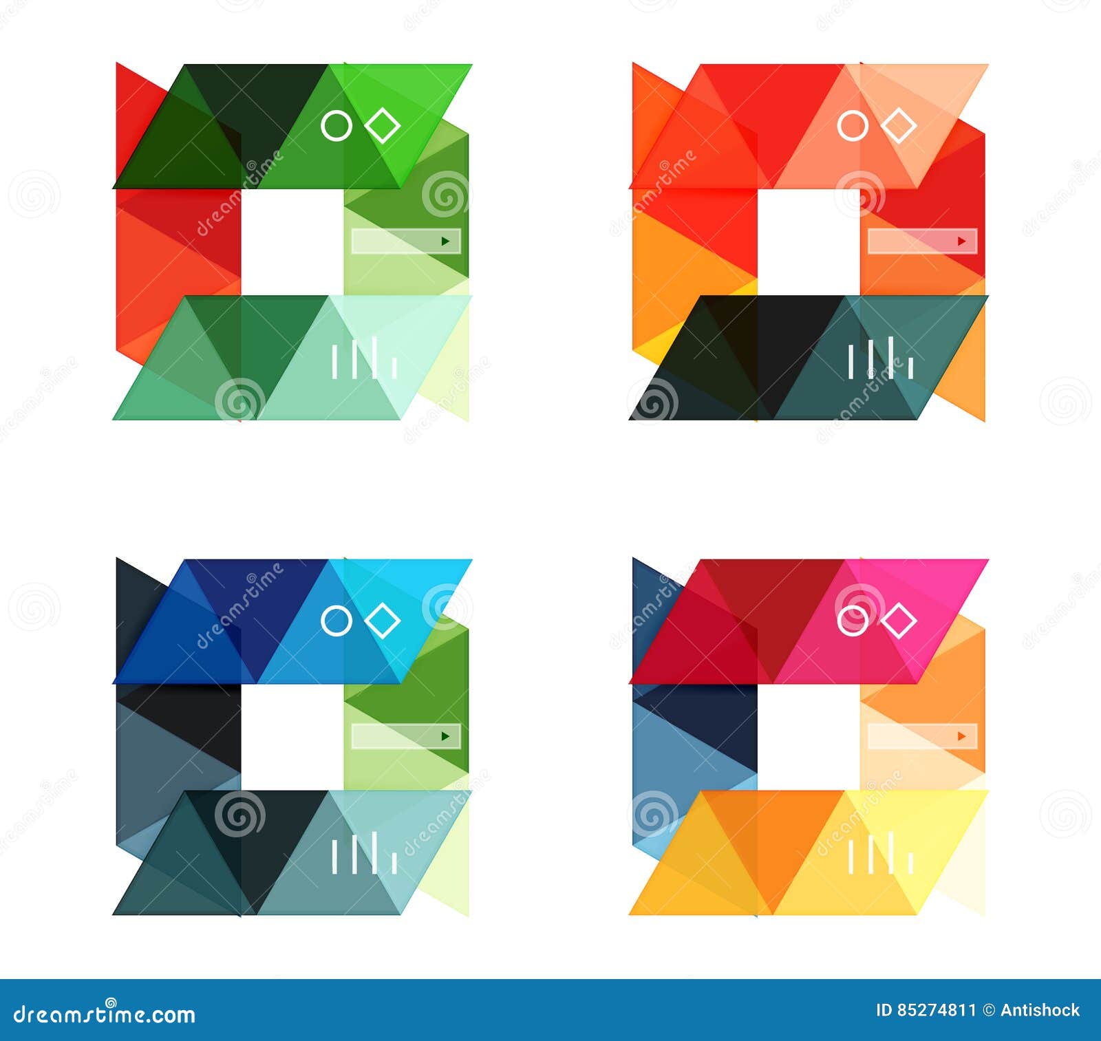 Blank Triangle Infographic Backgrounds Stock Vector - Illustration of ...