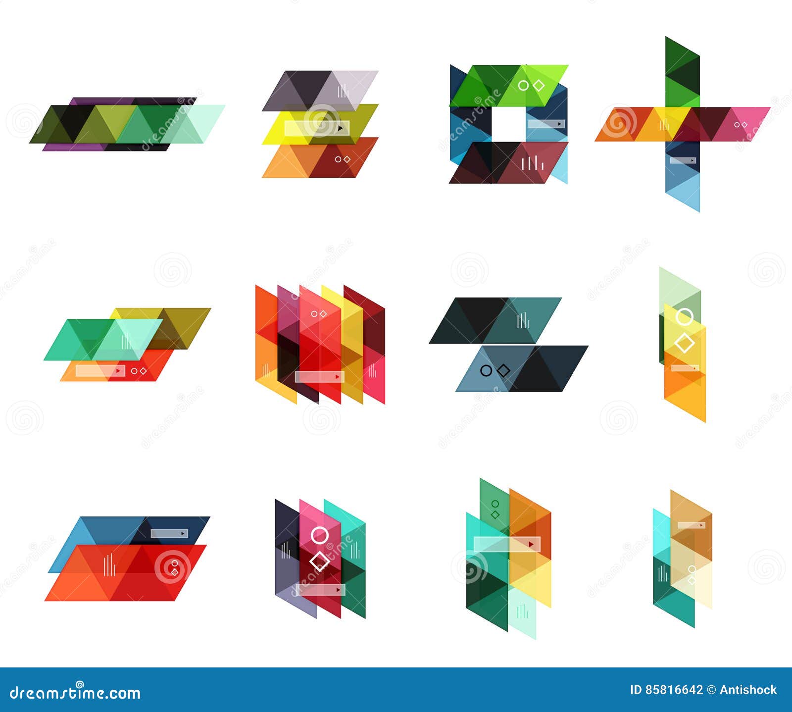 Blank Triangle Infographic Backgrounds Stock Vector - Illustration of ...