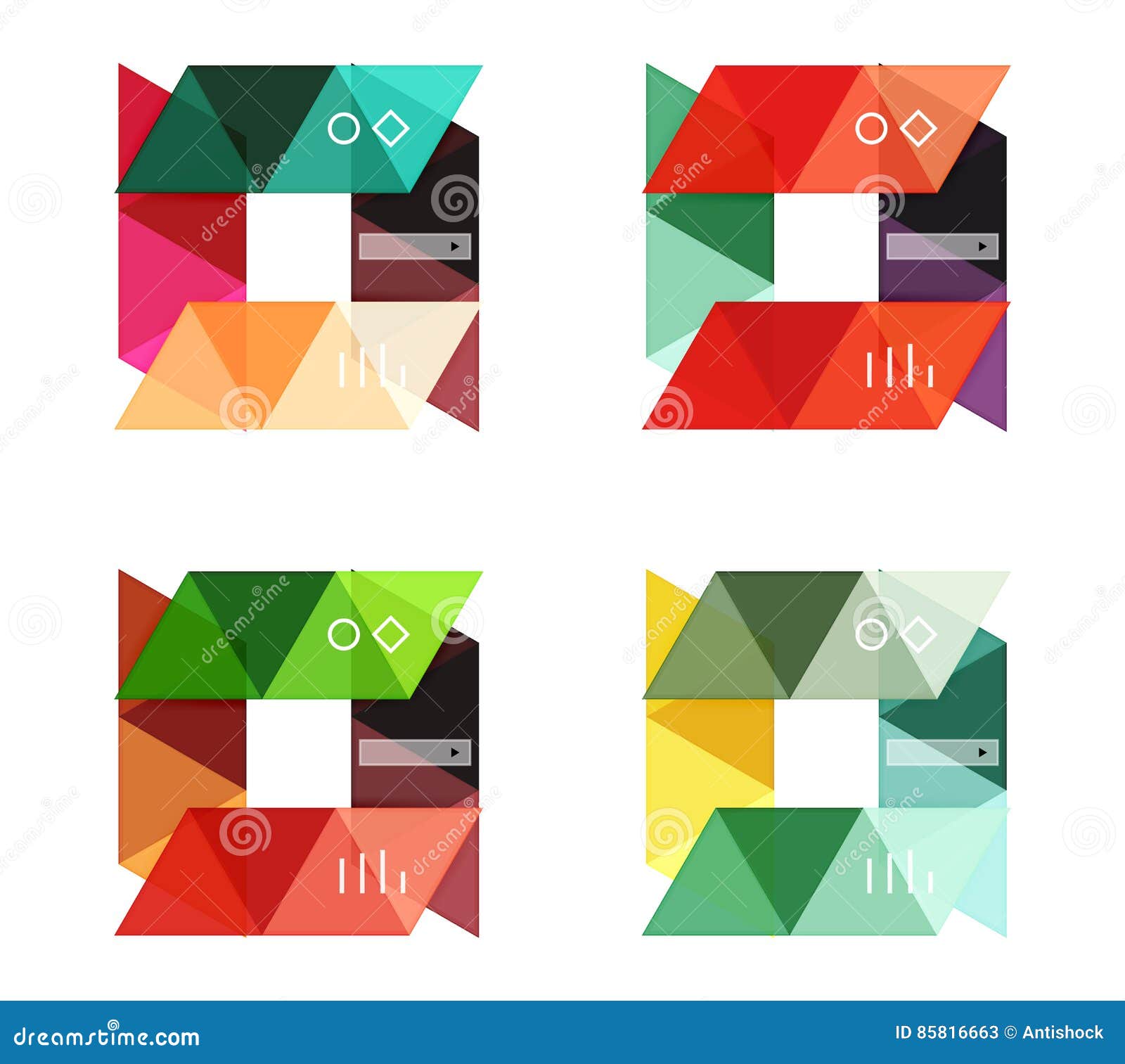 Blank Triangle Infographic Backgrounds Stock Vector - Illustration of ...