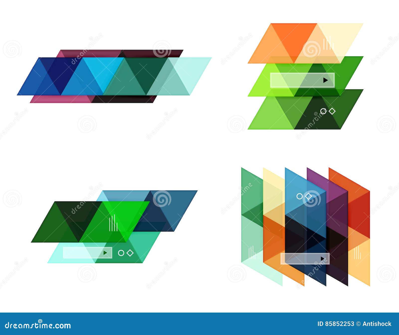 Blank Triangle Infographic Backgrounds Stock Vector - Illustration of ...
