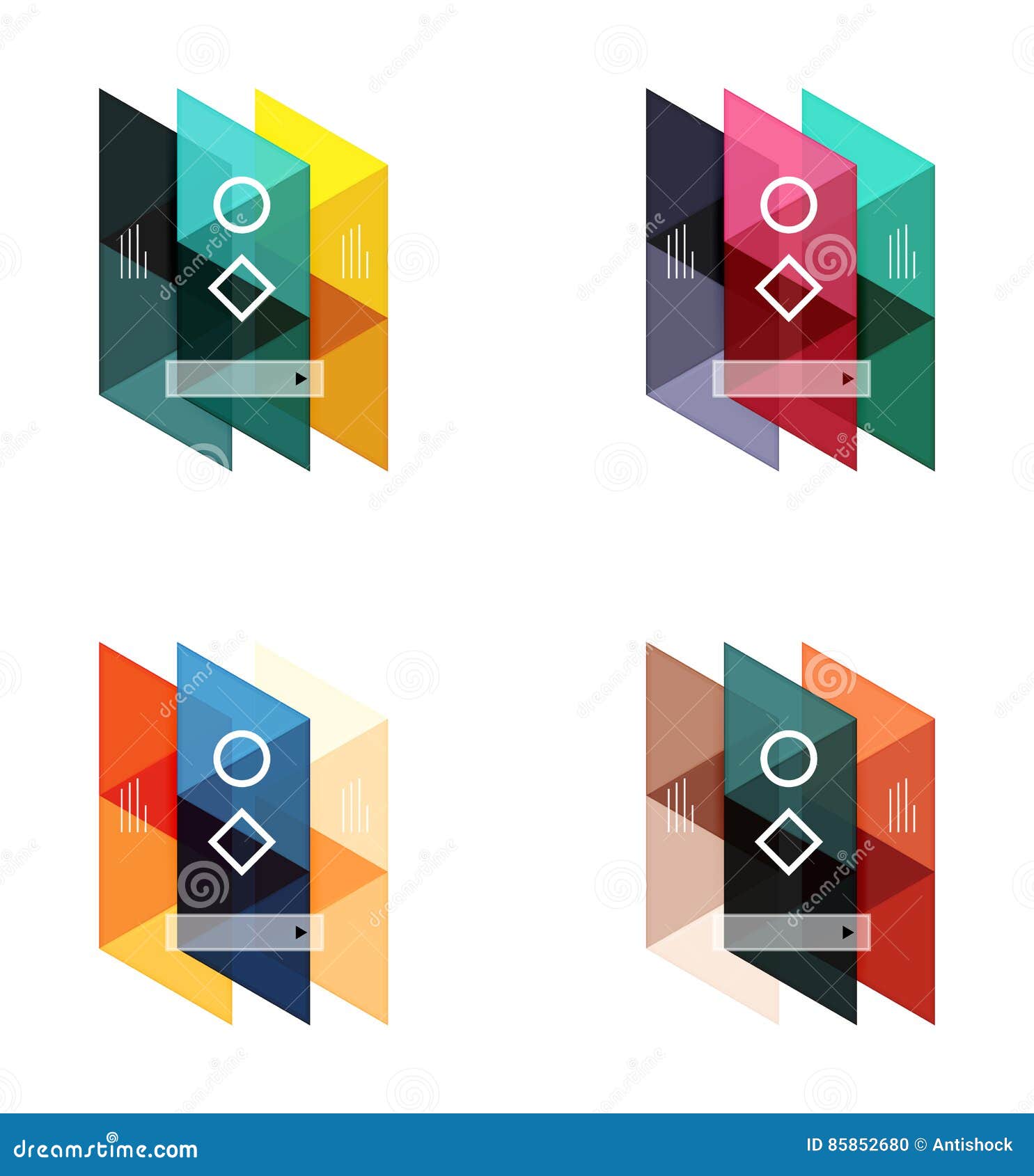 Blank Triangle Infographic Backgrounds Stock Vector - Illustration of ...