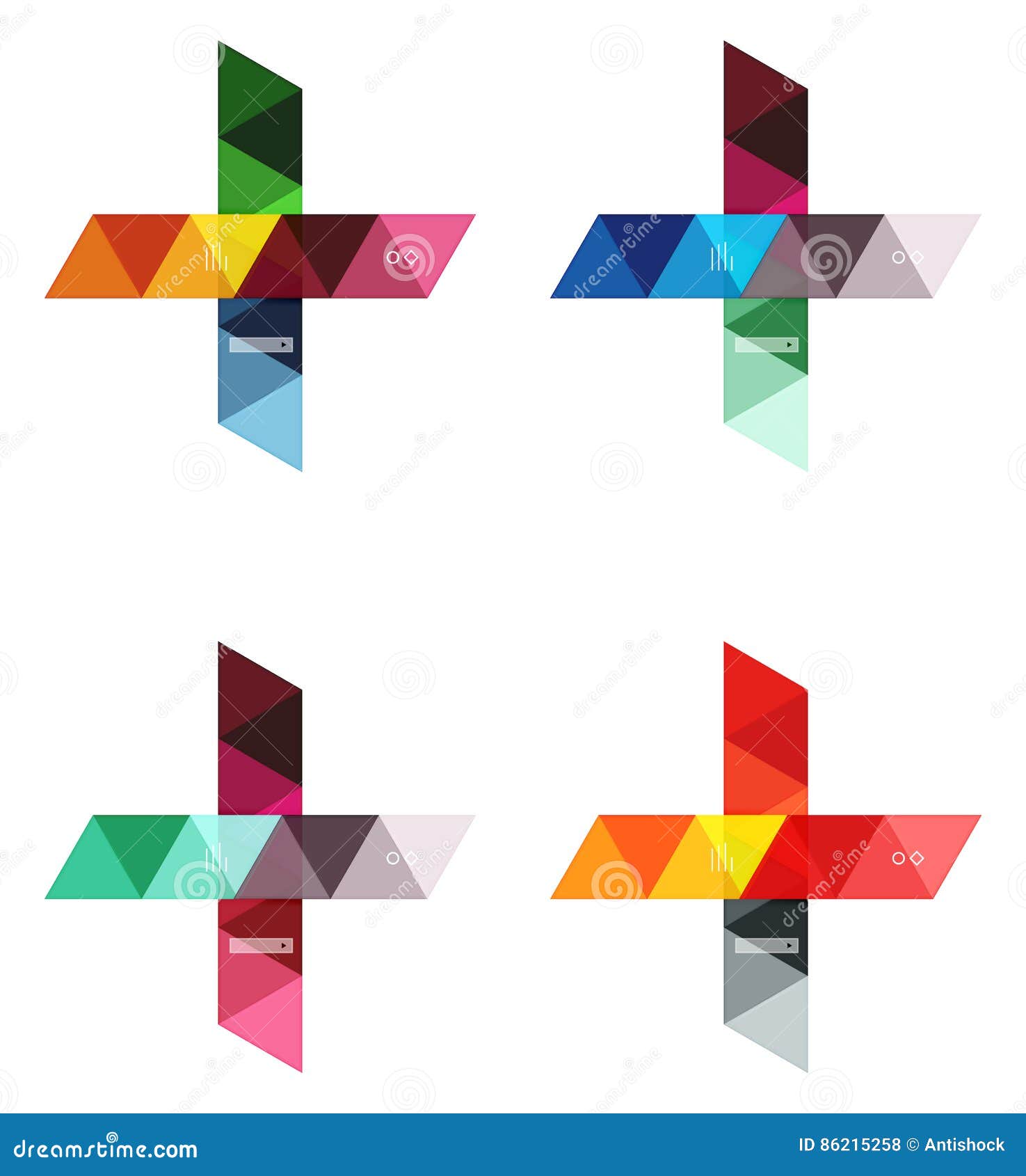 Blank Triangle Infographic Backgrounds Stock Vector - Illustration of ...