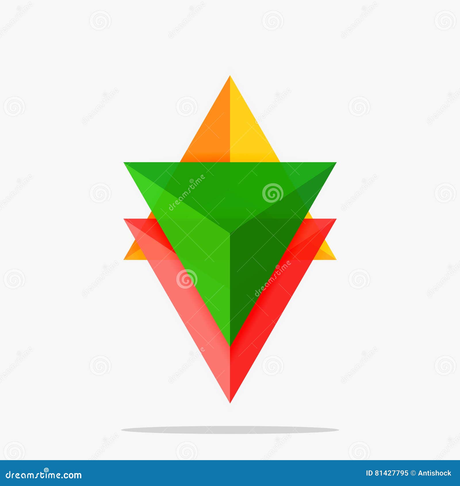 Blank Triangle Layout Business Template Stock Vector - Illustration of ...