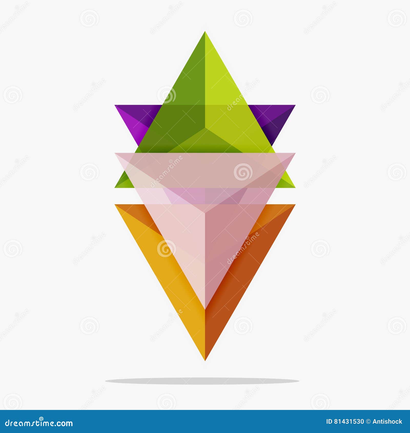 Blank Triangle Layout Business Template Stock Vector - Illustration of ...