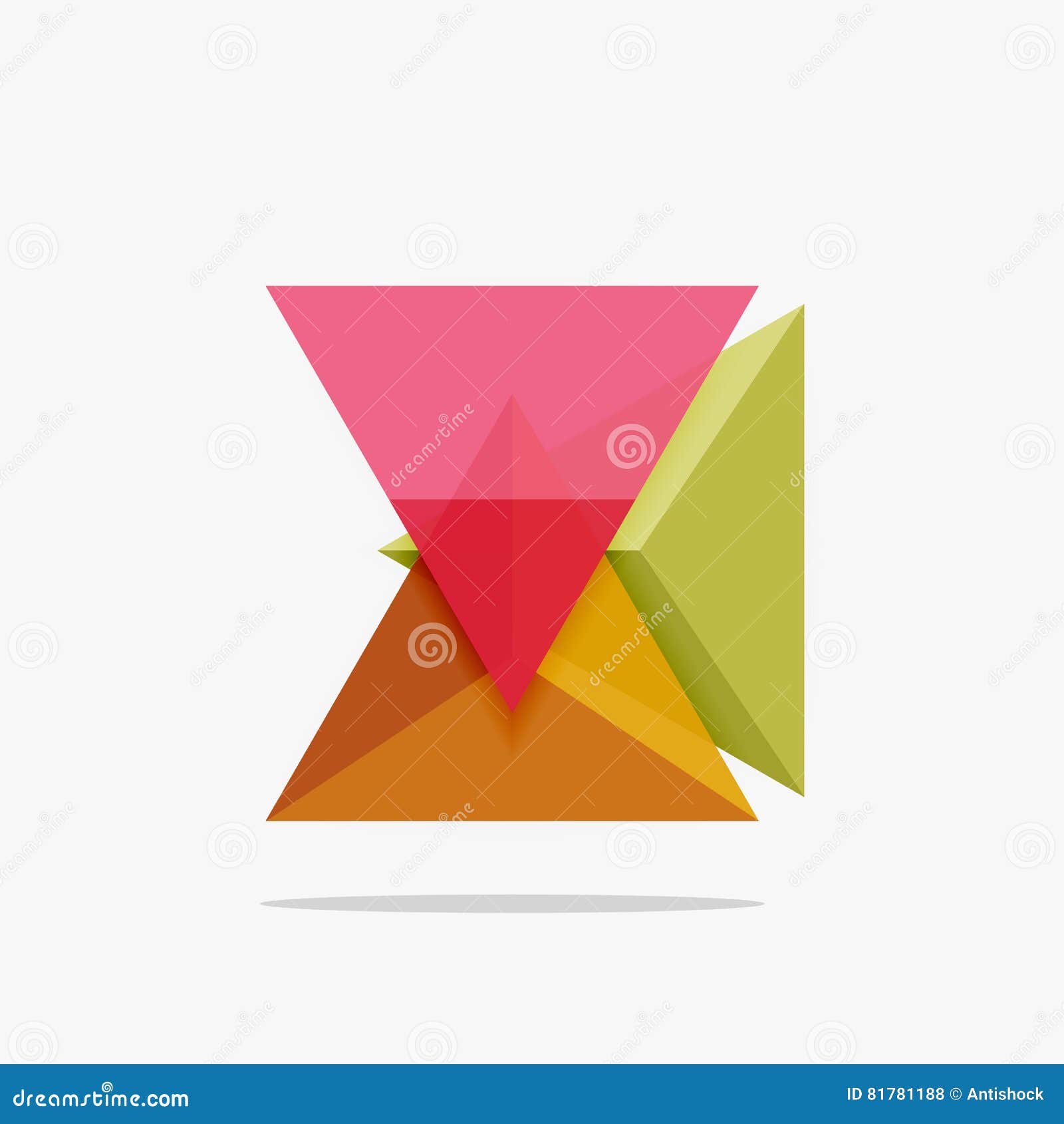 Blank Triangle Layout Business Template Stock Vector - Illustration of ...