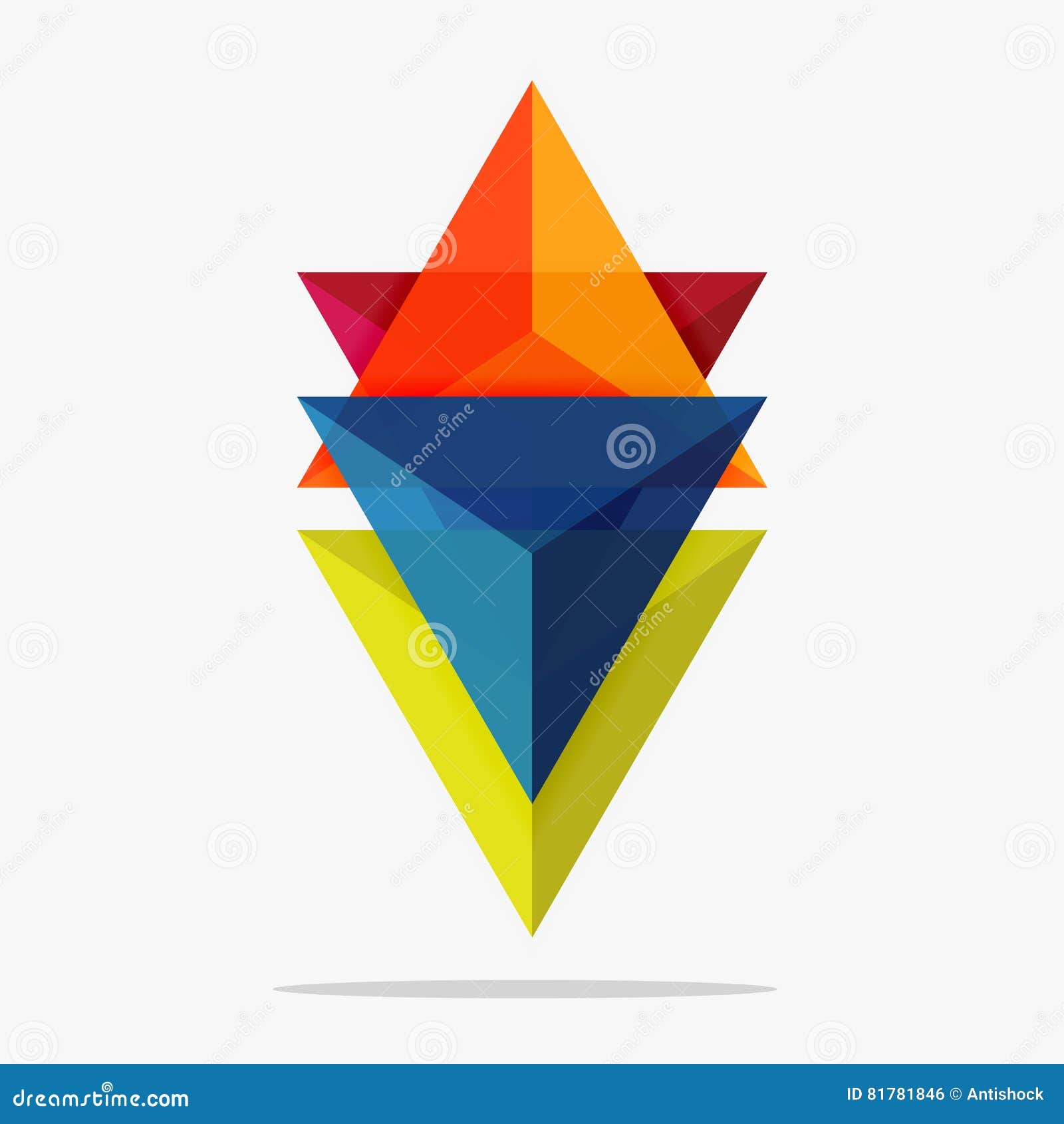 Blank Triangle Layout Business Template Stock Vector - Illustration of ...