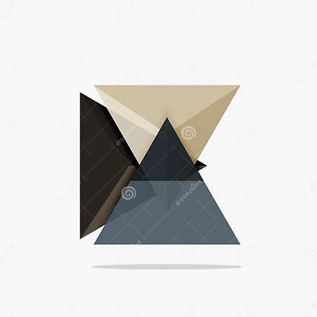 Blank Triangle Layout Business Template Stock Vector - Illustration of ...