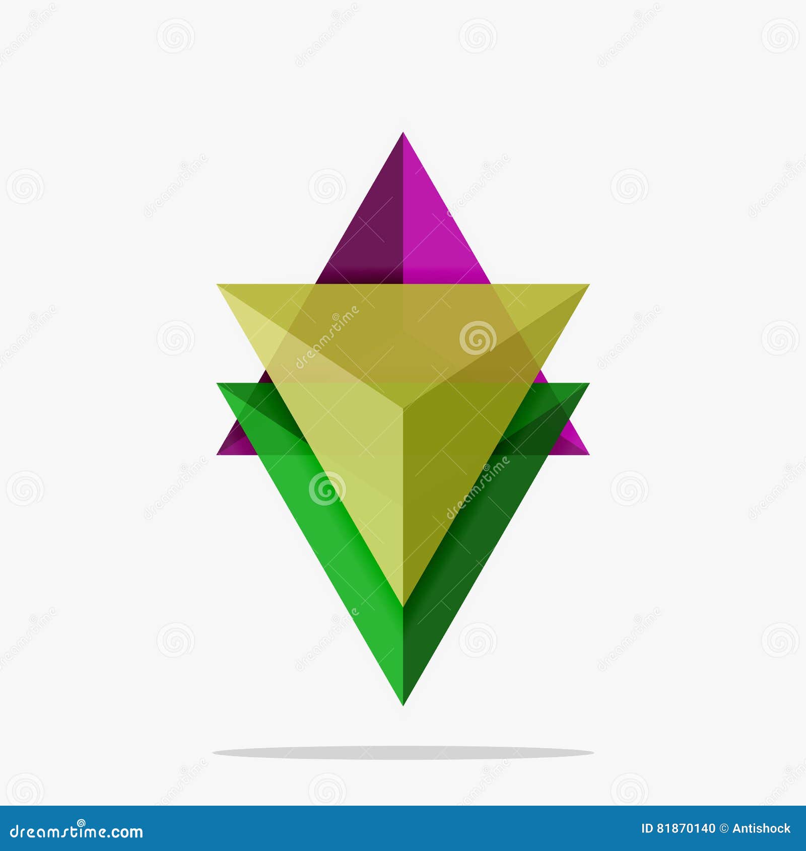 Blank Triangle Layout Business Template Stock Vector - Illustration of ...