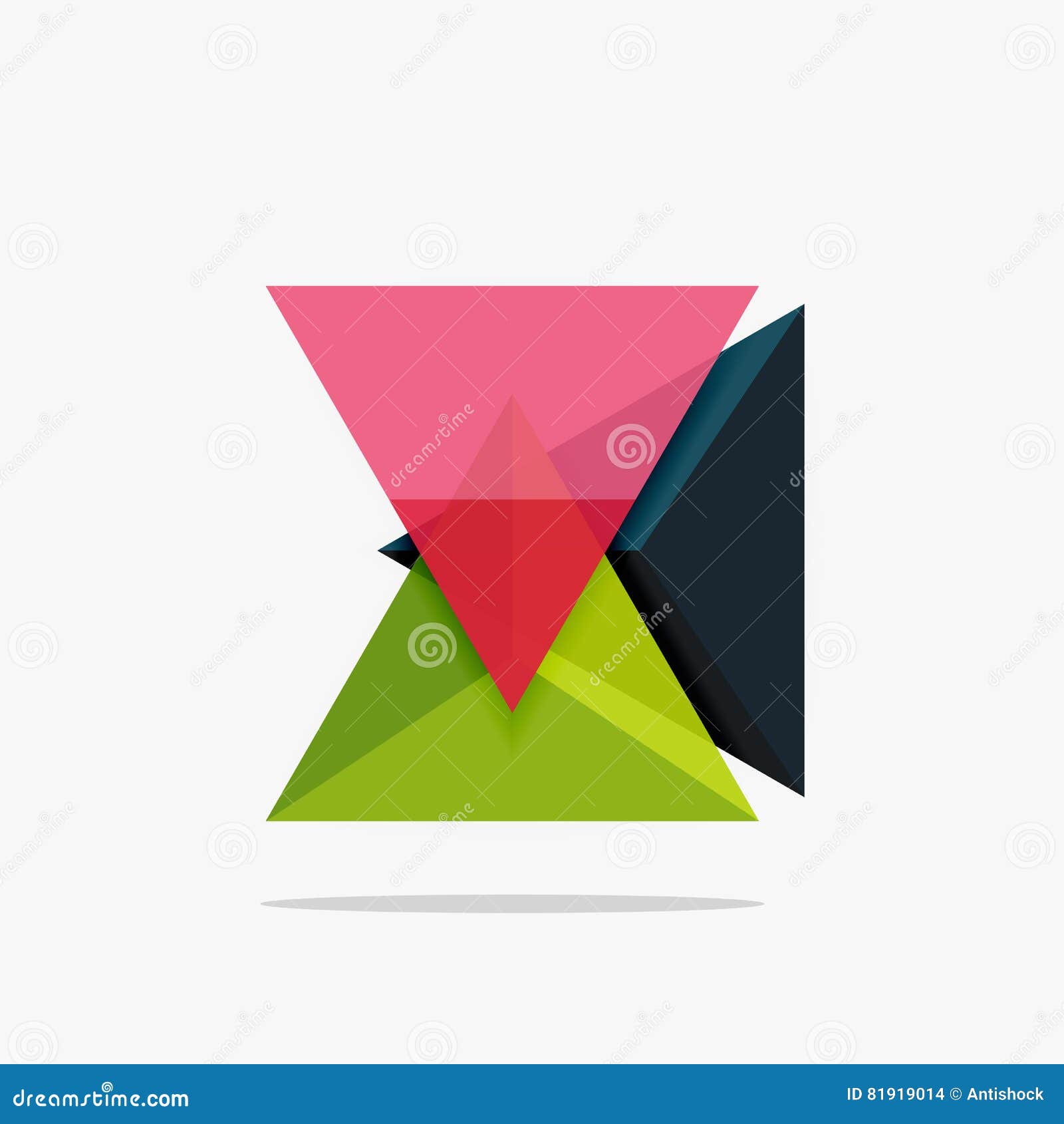 Blank Triangle Layout Business Template Stock Vector - Illustration of ...