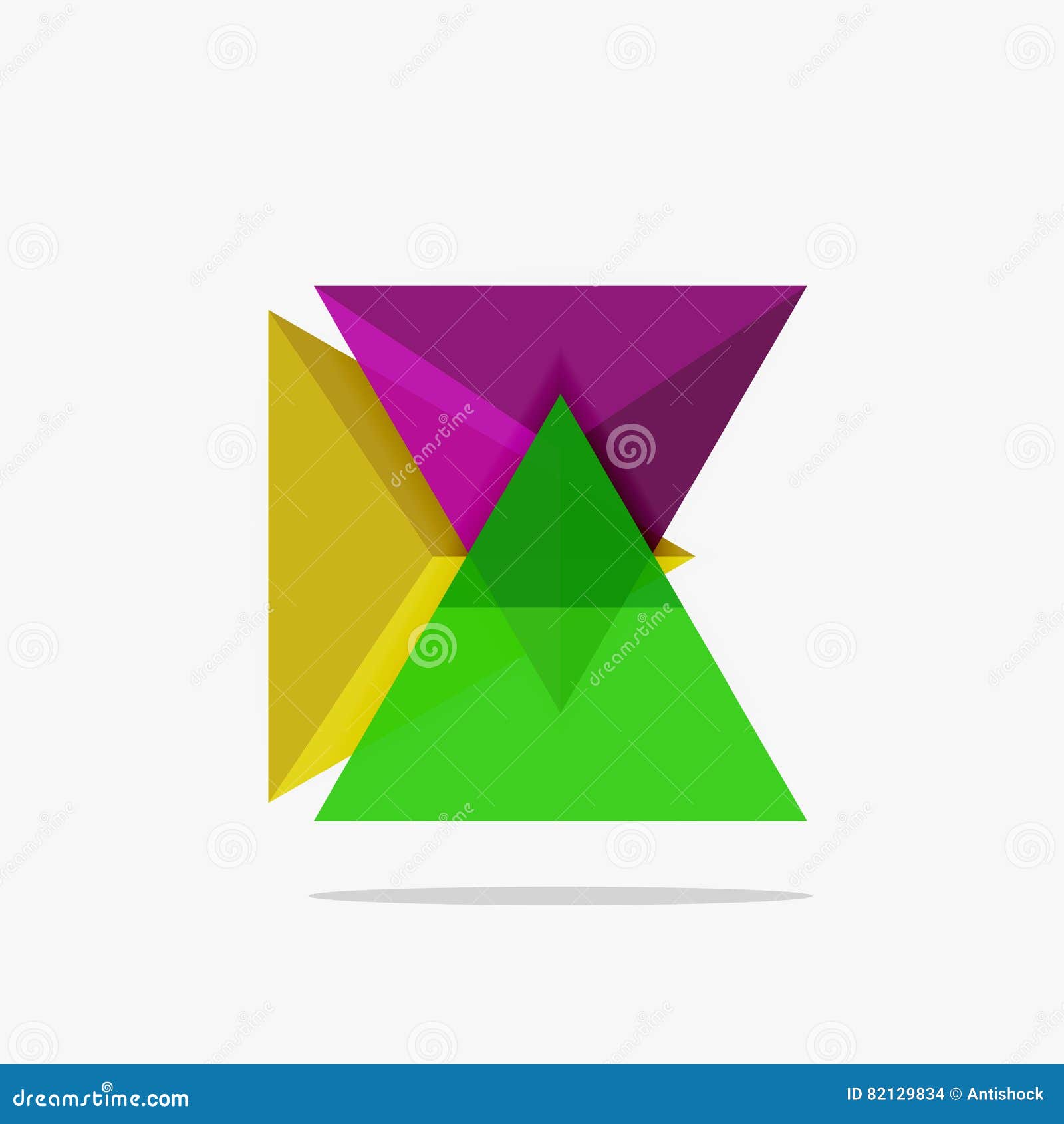 Blank Triangle Layout Business Template Stock Vector - Illustration of ...