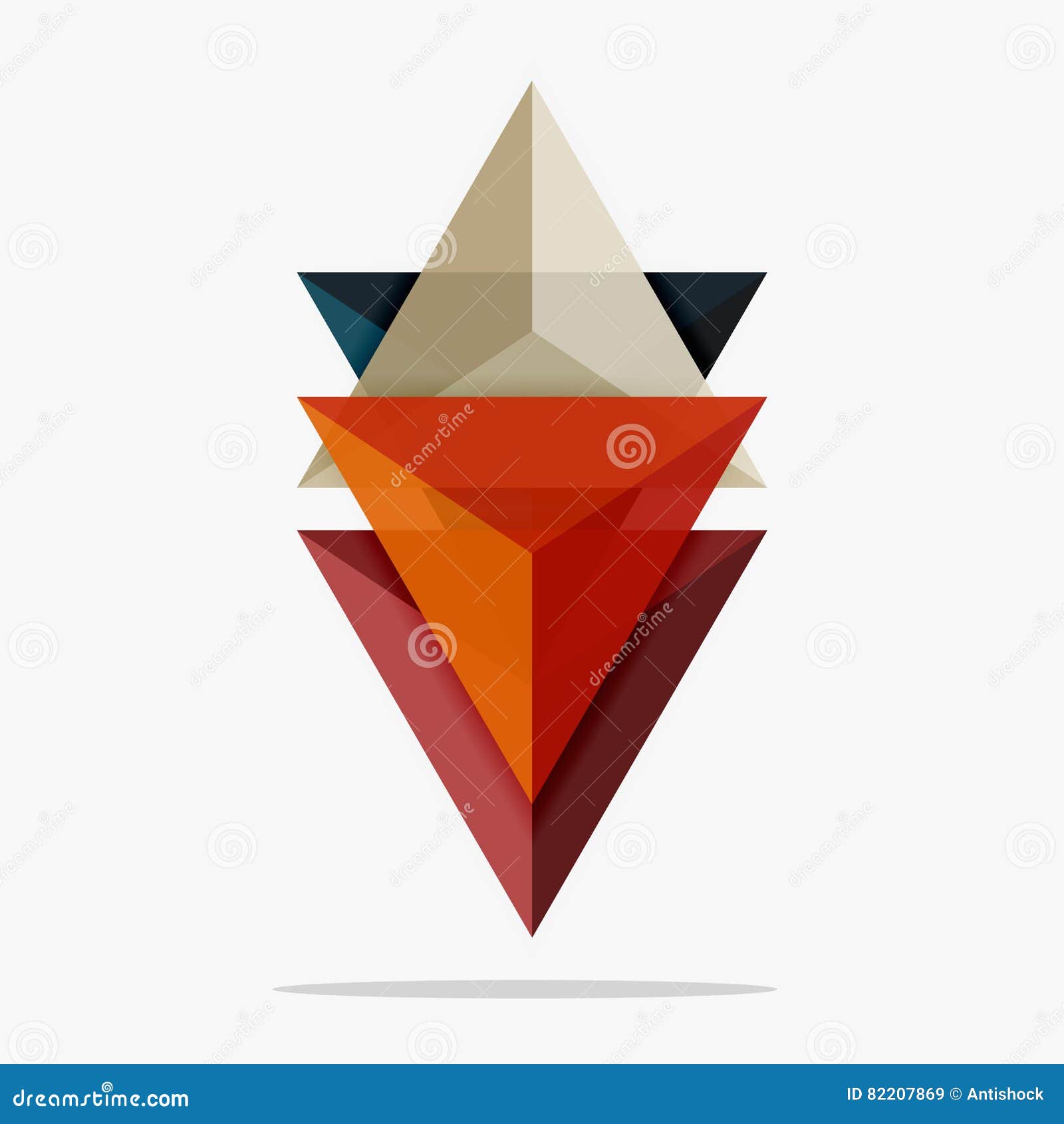 Blank Triangle Layout Business Template Stock Vector - Illustration of ...