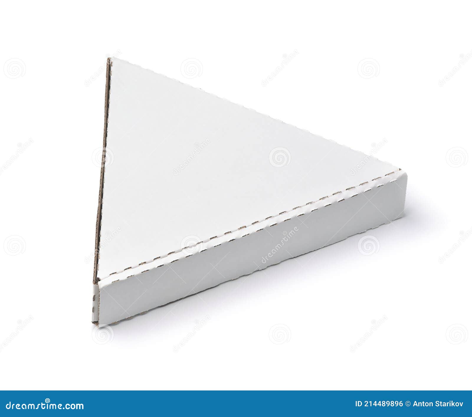 Blank Triangle Packaging Pizza Box Stock Photo - Image of cover ...