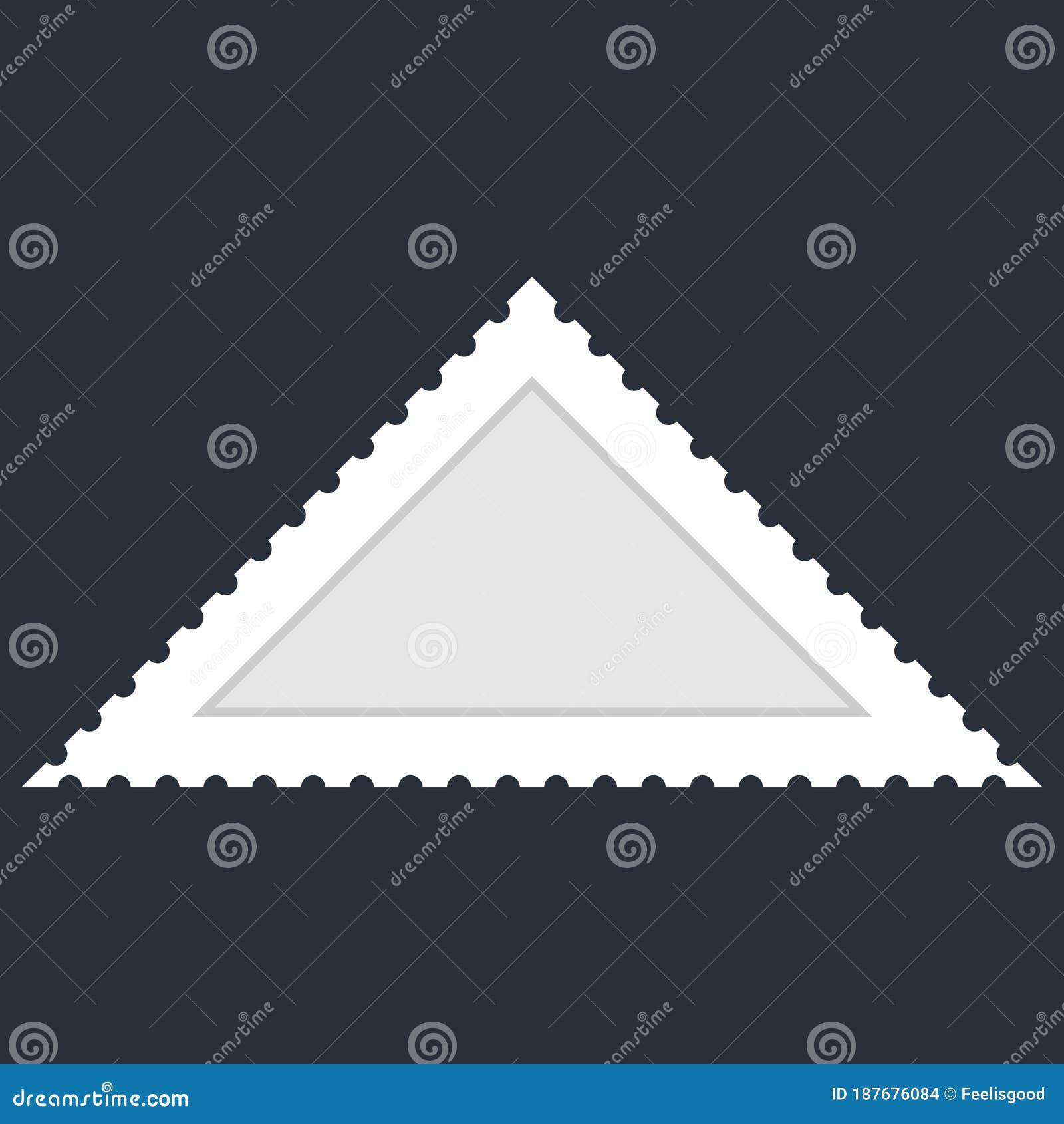 Blank Triangle Postage Stamp Vector Illustration Stock Vector ...