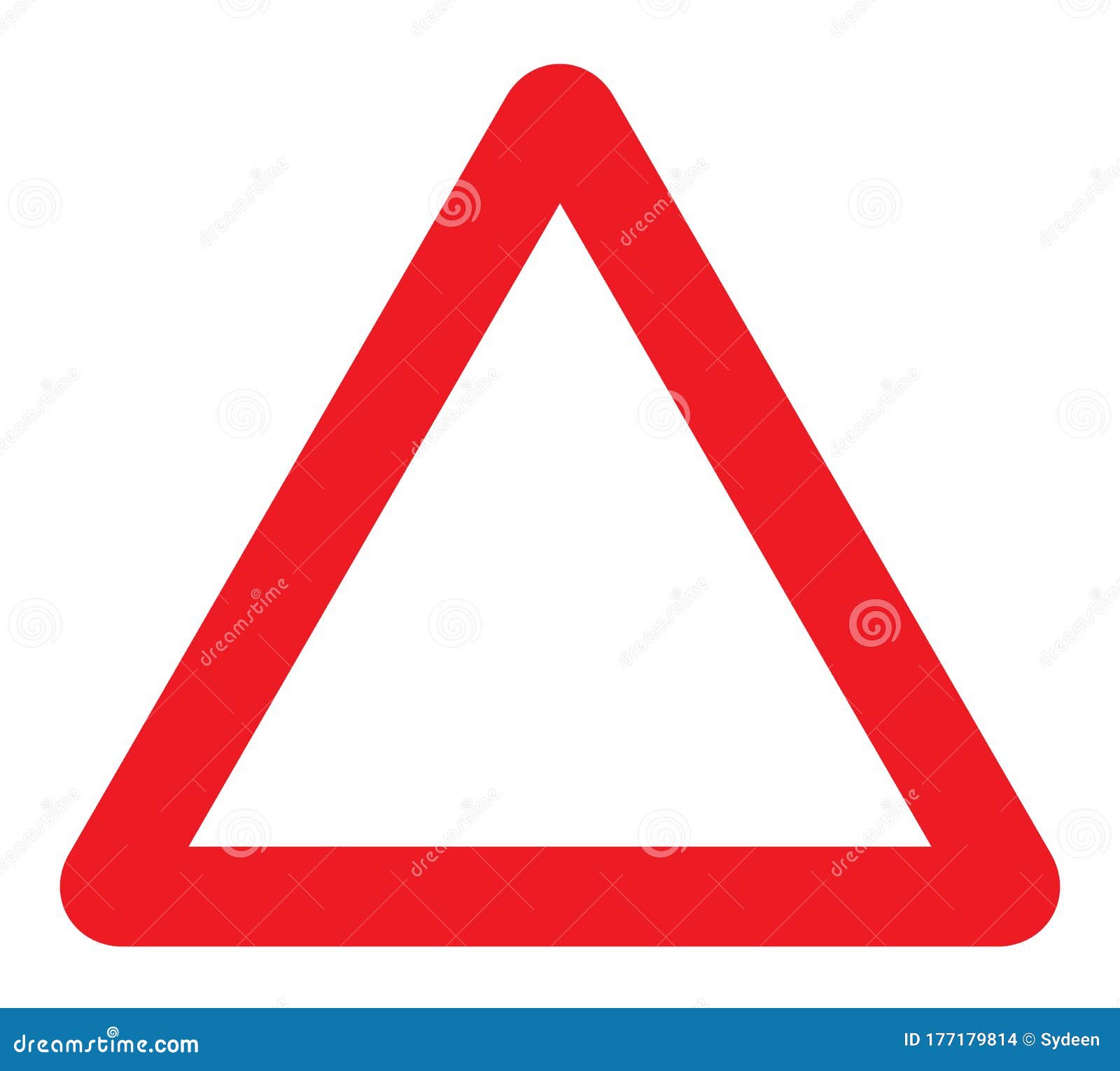 Blank triangle road sign stock illustration. Illustration of alert ...