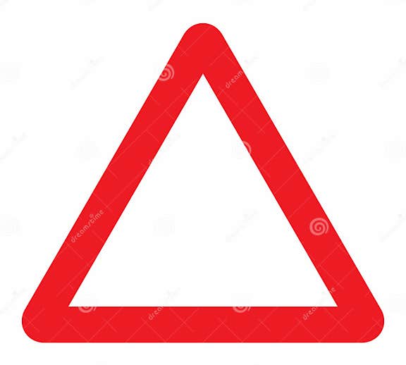 Blank triangle road sign stock illustration. Illustration of alert ...