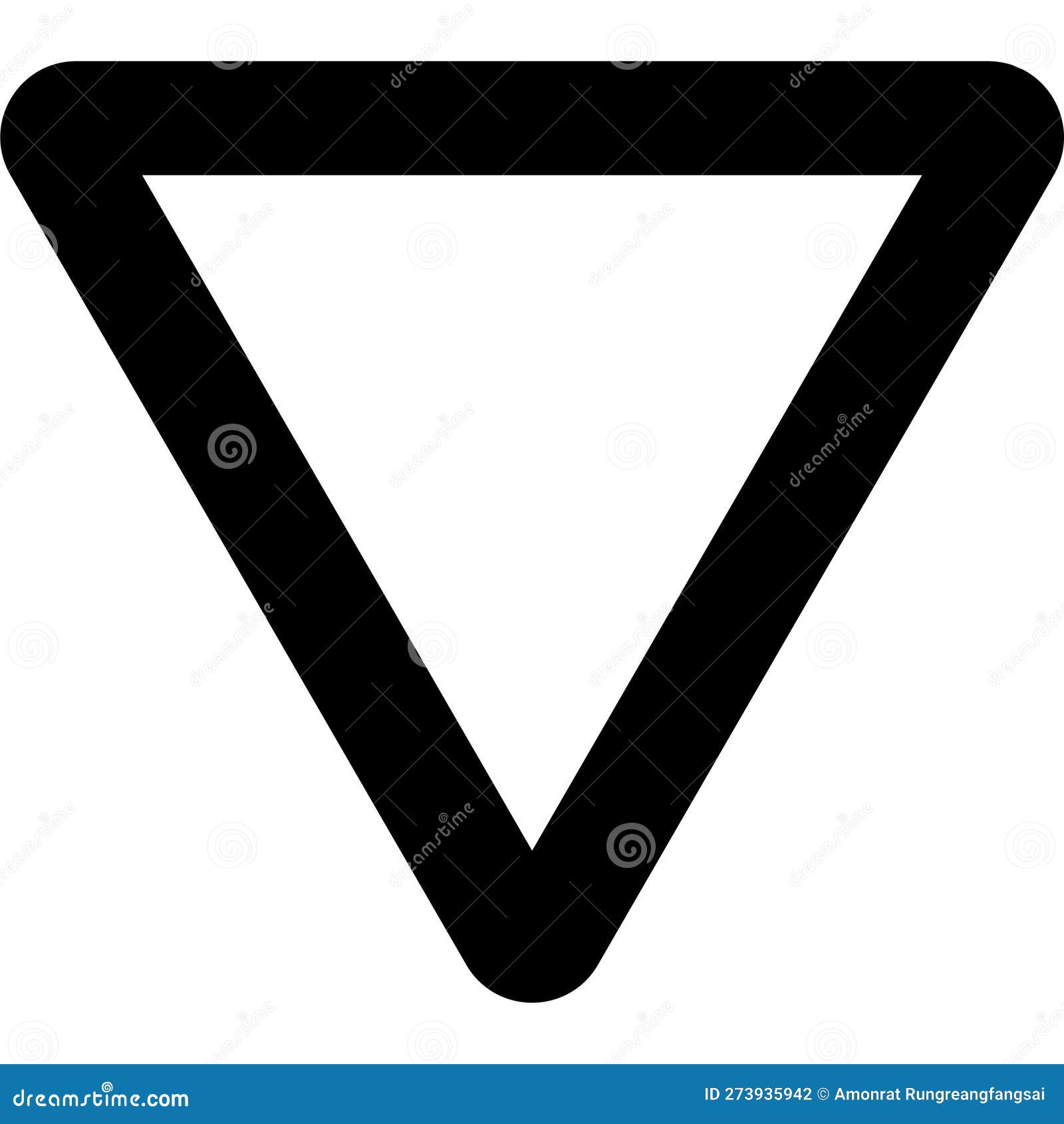 Blank Triangle Sign Icon, Traffic Sign Vector Illustration Stock Vector ...