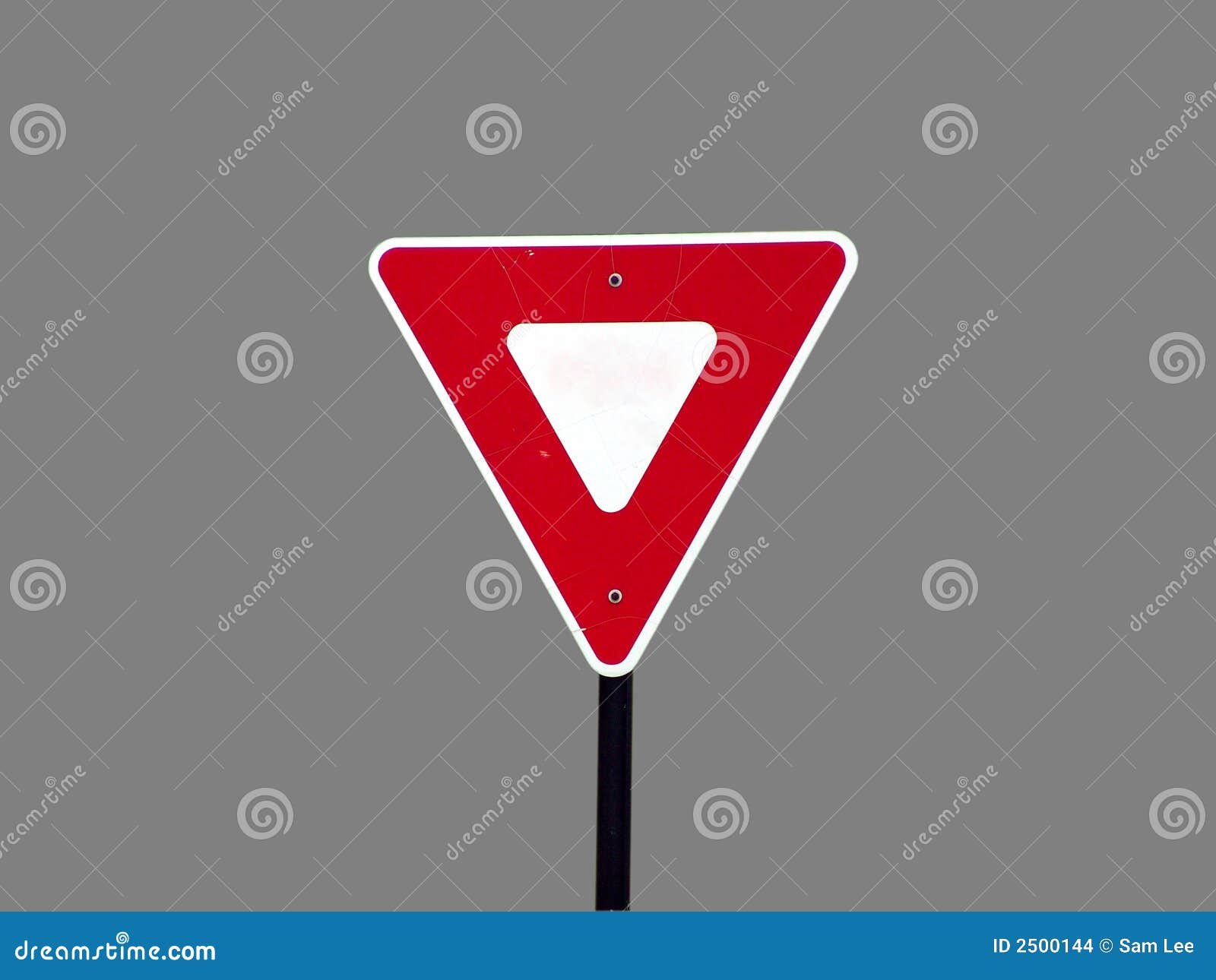 Blank Triangle Street Sign stock photo. Image of plate - 2500144