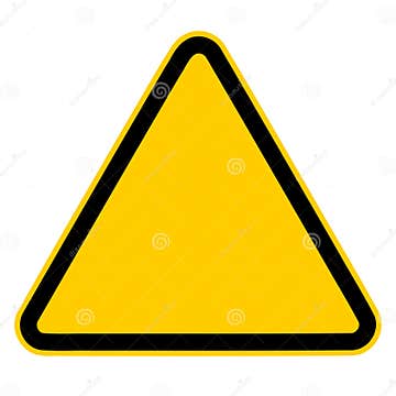 Blank Triangle Warning Sign Template Stock Vector - Illustration of ...