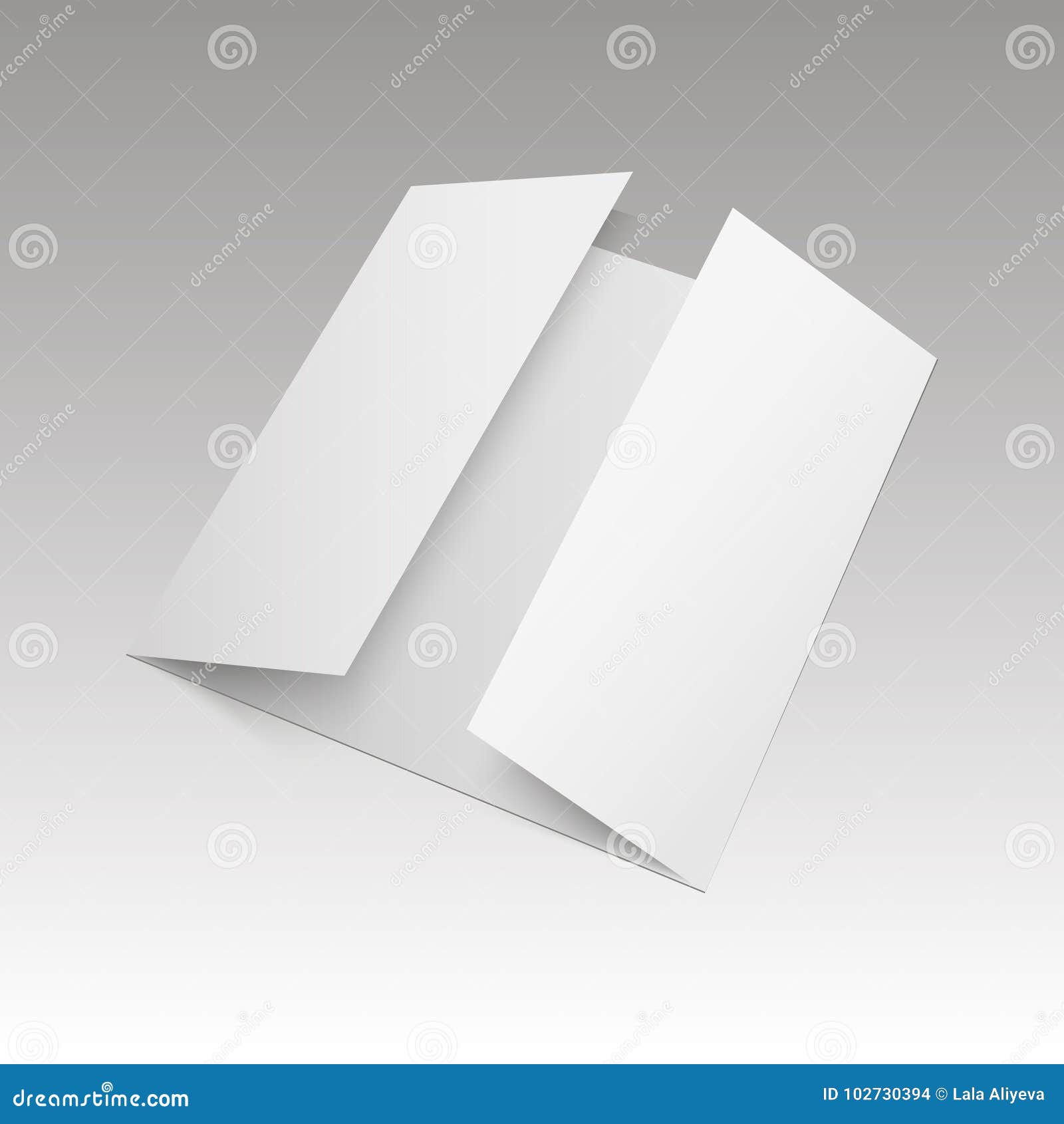 Blank Trifold Paper Brochure Mockup. Object for Design and Branding ... Blank Trifold Paper Brochure Mockup. Object for Design and Branding ...
