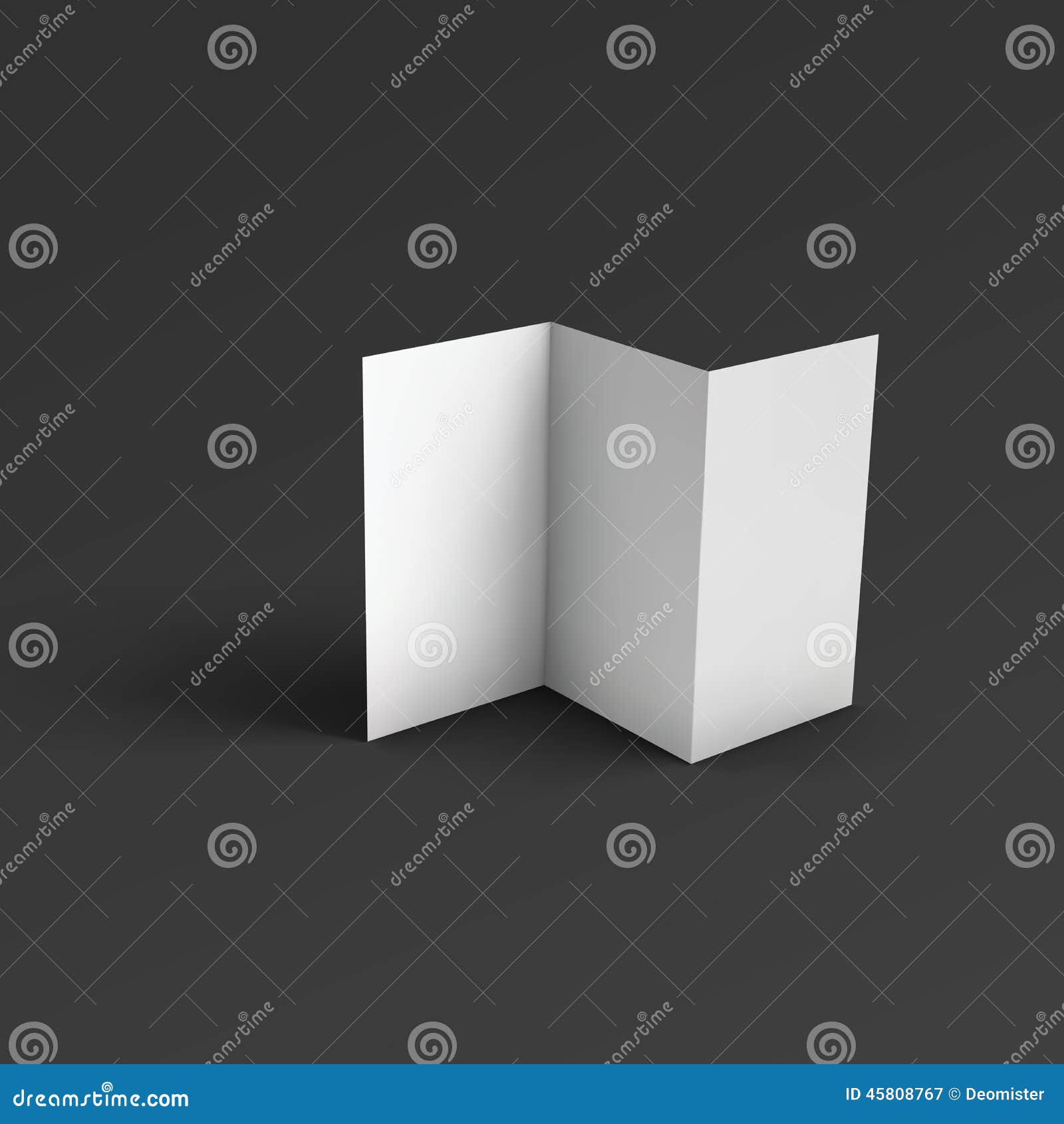 Blank Trifold Paper Brochure. Stock Vector - Illustration of ... Blank Trifold Paper Brochure. Stock Vector - Illustration of ...