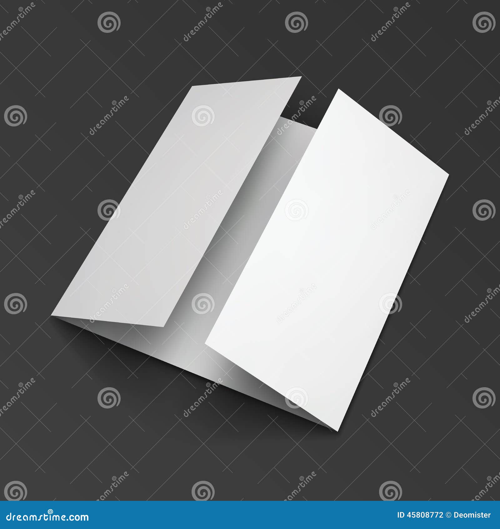 Blank Trifold Paper Brochure. Stock Vector - Illustration of ... Blank Trifold Paper Brochure. Stock Vector - Illustration of ...