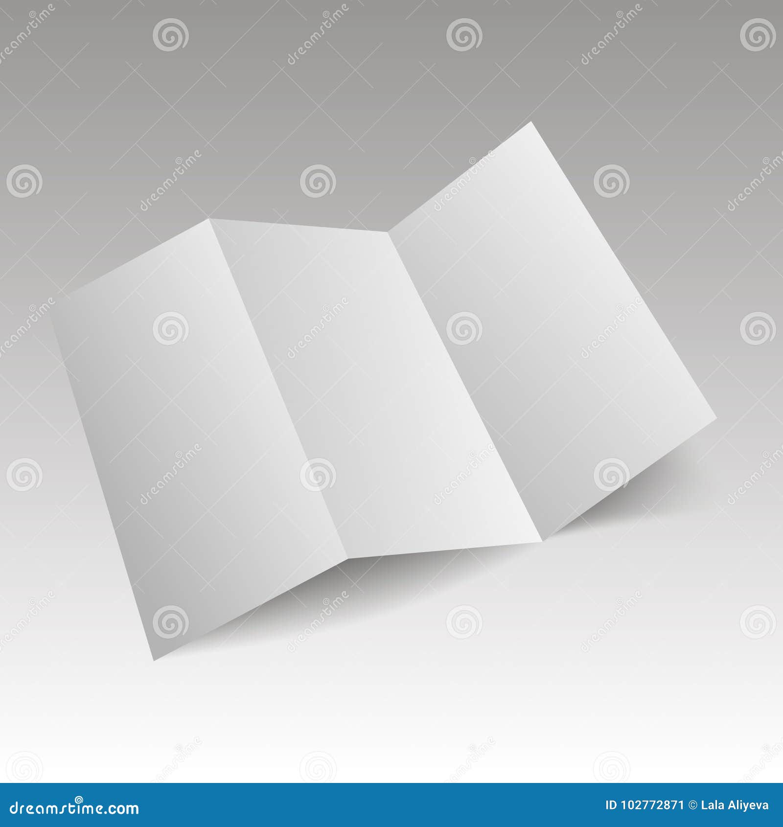 Blank Trifold White Template Paper with Soft Shadows. Vector Stock ... Blank Trifold White Template Paper with Soft Shadows. Vector Stock ...