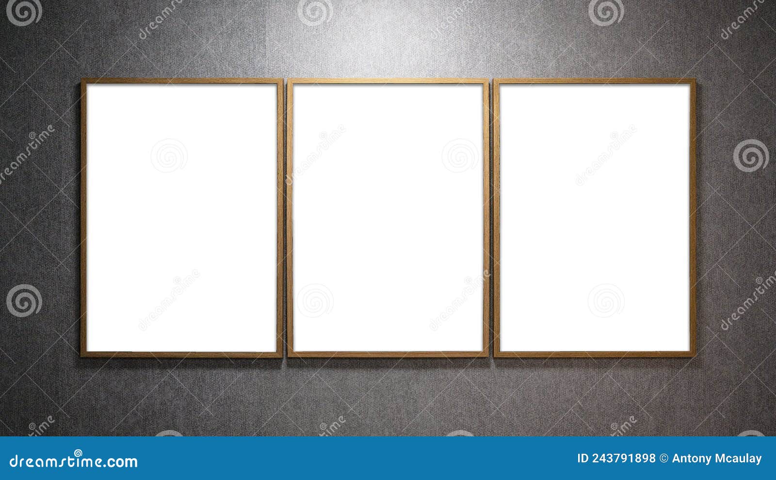 Blank Triple Picture Frames Stock Photo - Image of layout, canvas ...