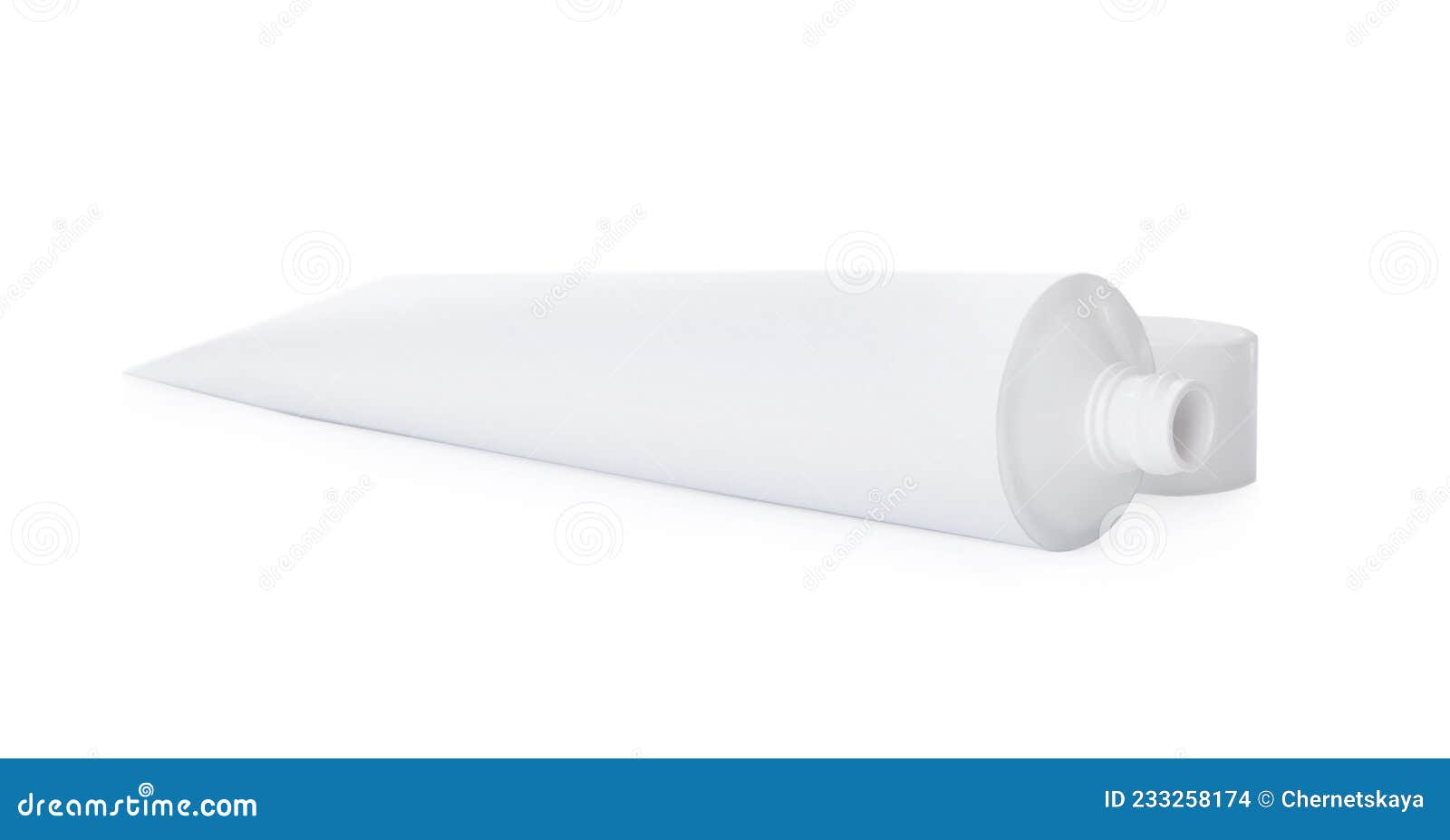 Blank Tube of Toothpaste Isolated on White Stock Photo - Image of ...