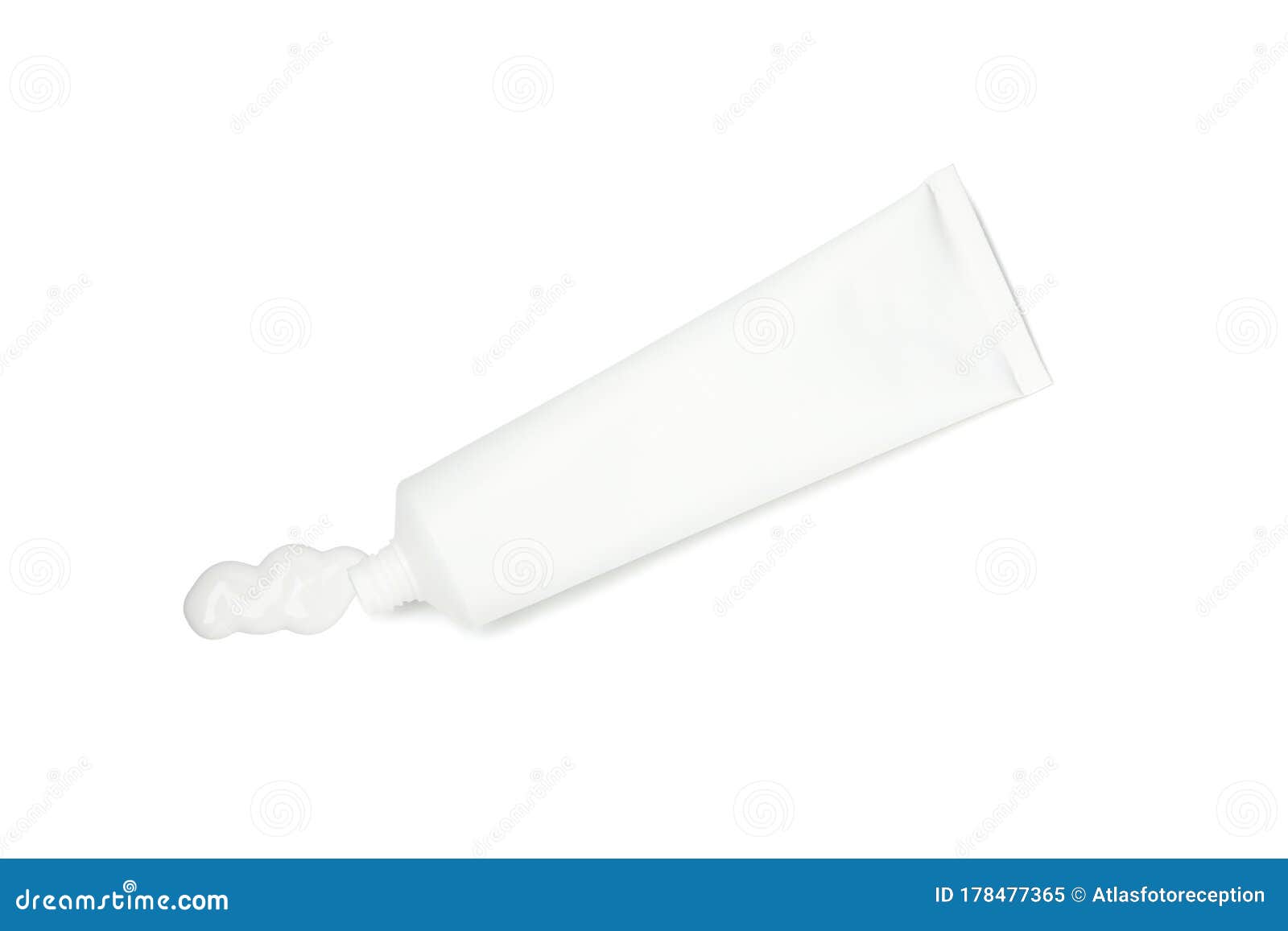 Blank Tube with Toothpaste Isolated on Background Stock Image - Image ...
