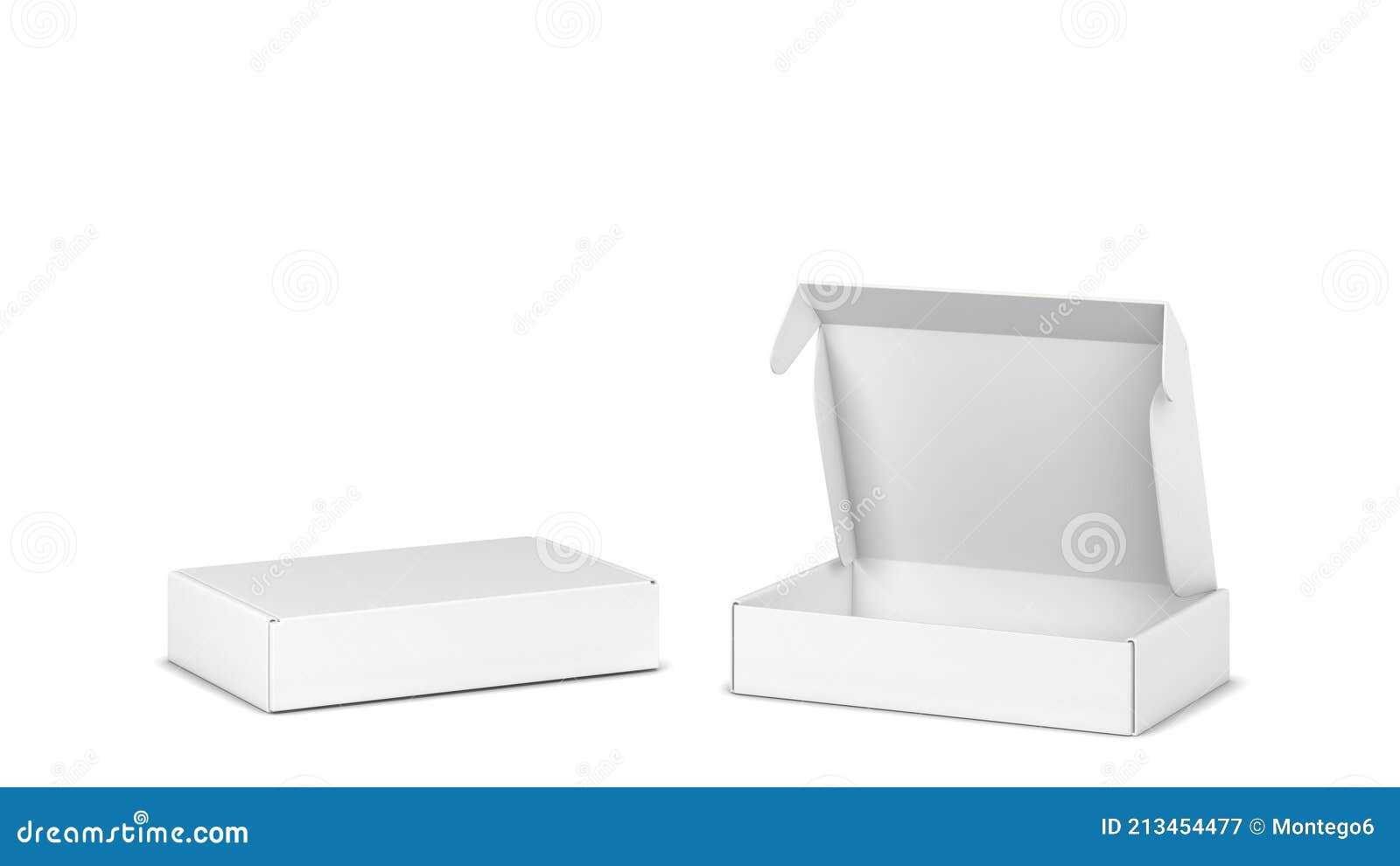 Blank Tuck In Flap Packaging Box Mockup Royalty-Free Illustration ...
