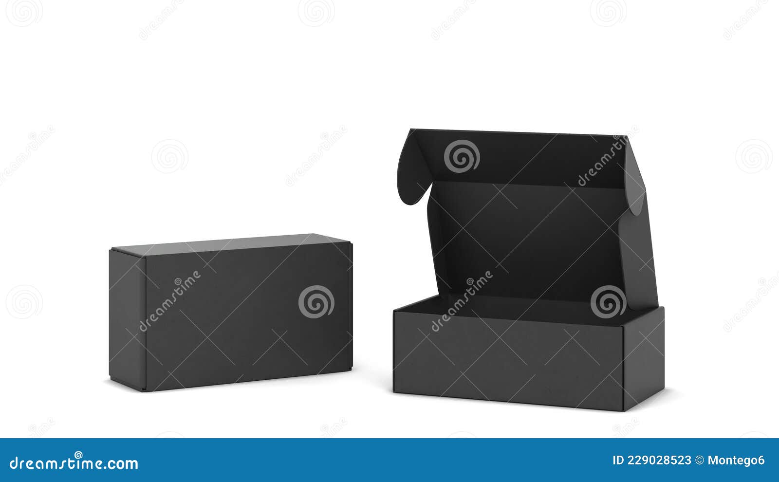 Blank Tuck in Flap Packaging Box Mockup Stock Illustration ...