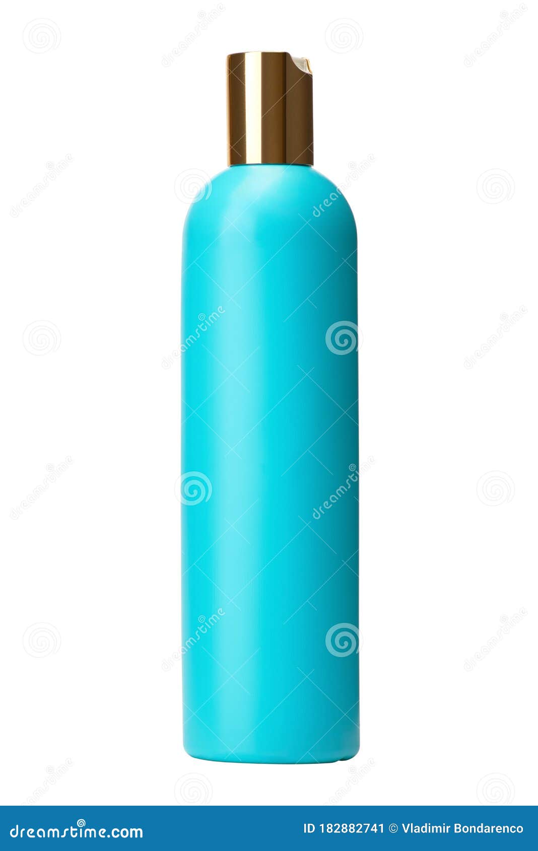 Blank Turquoise Plastic Cosmetics or Shampoo Bottle Isolated on White ...
