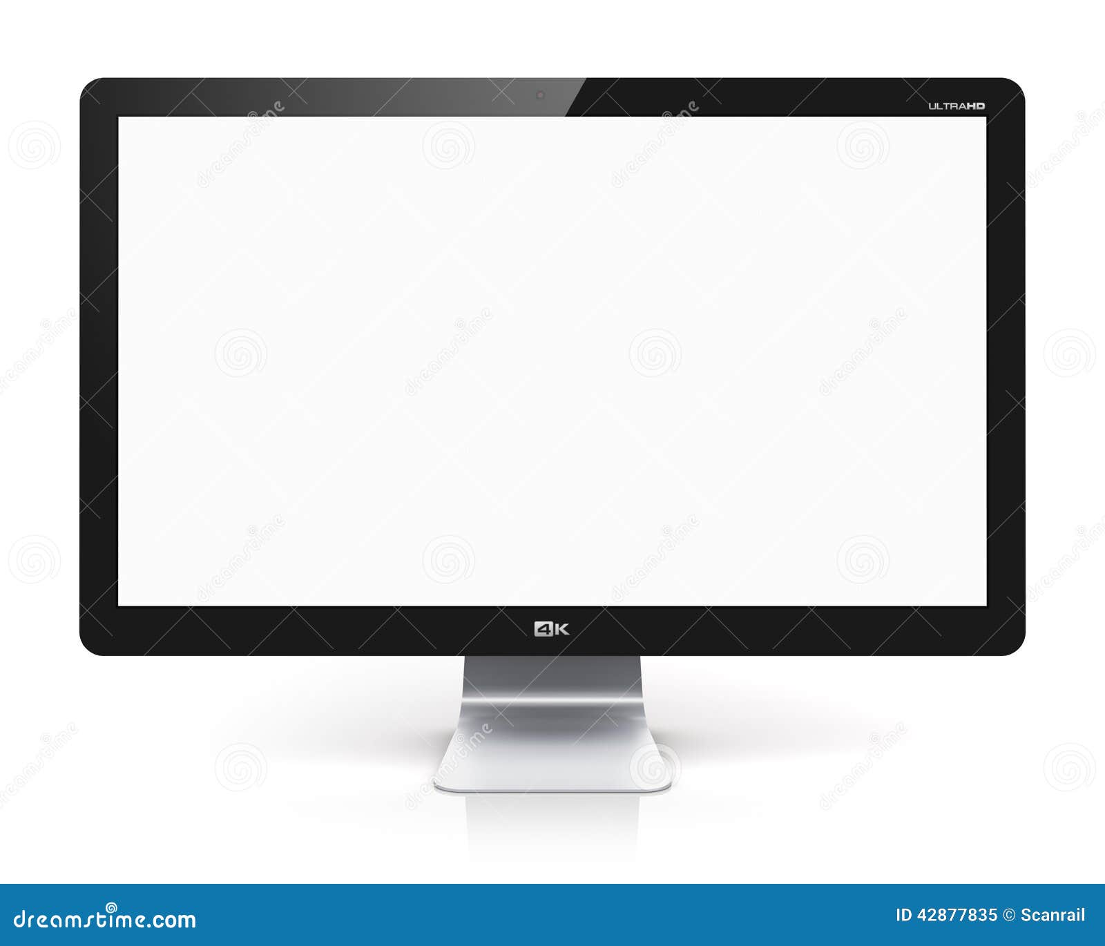 Blank TV or Computer Monitor Stock Illustration - Illustration of blank ...