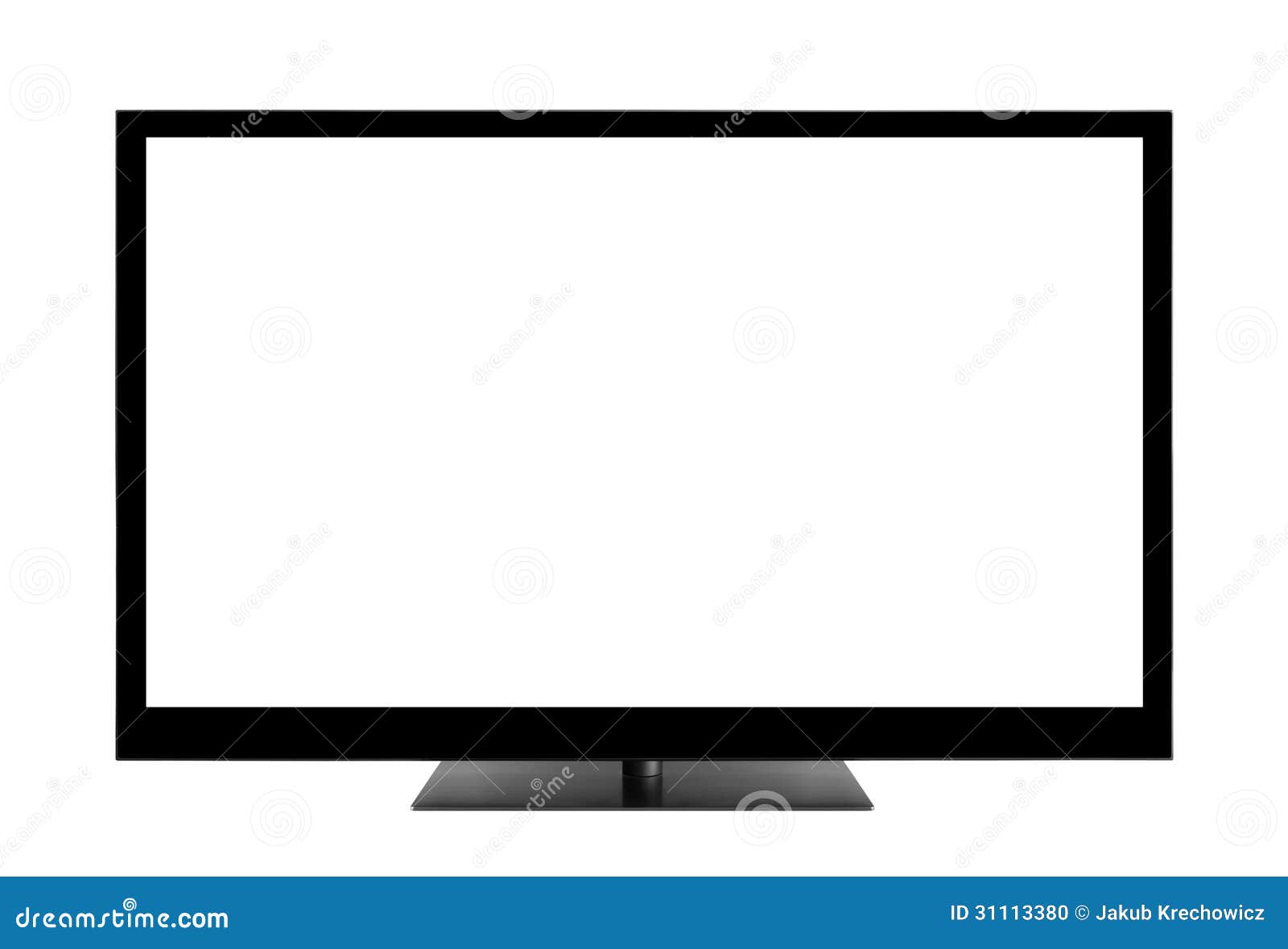 Blank TV screen stock photo. Image of media, isolated - 31113380