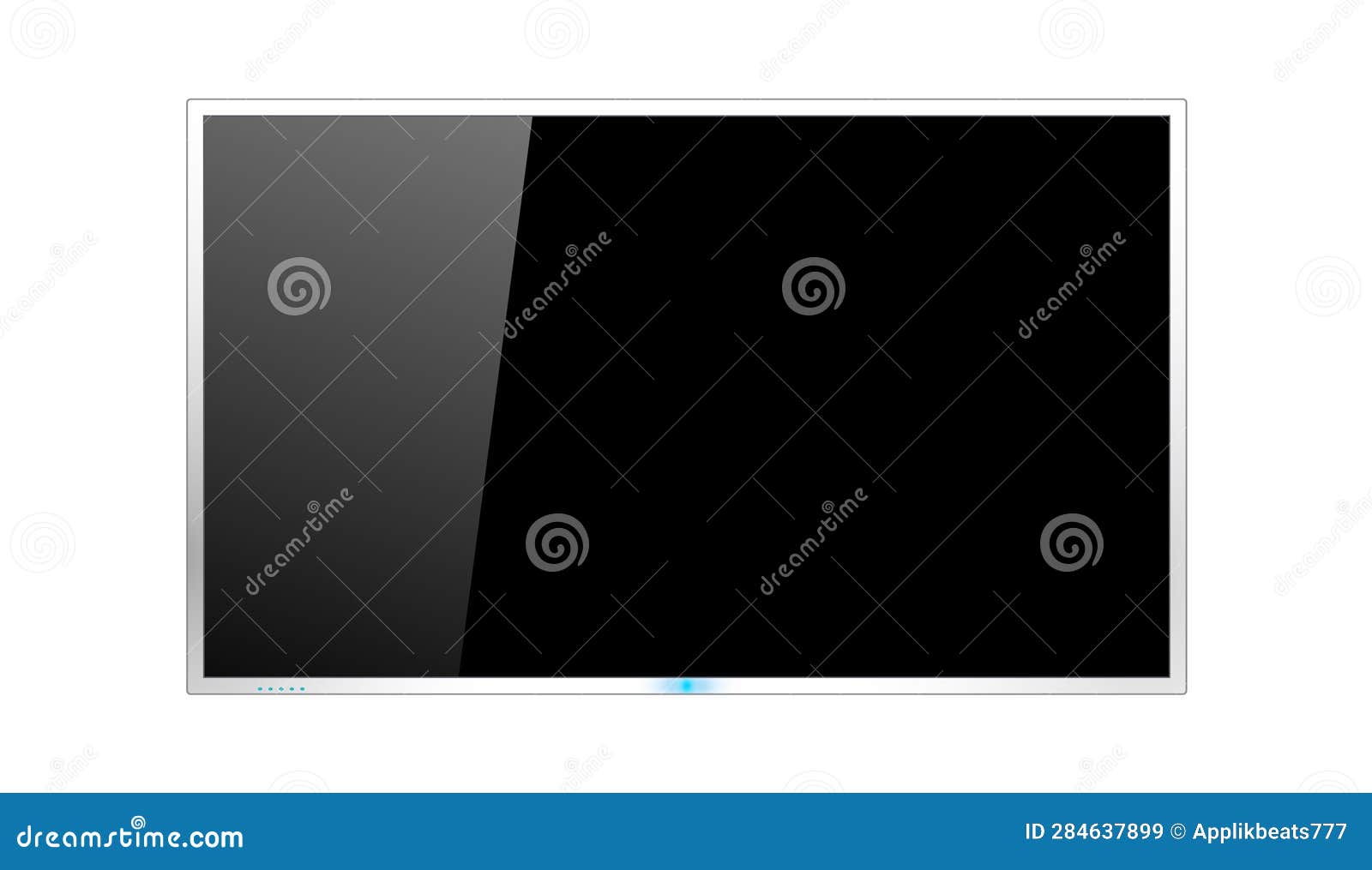 Blank Tv Screen Vector Design. Digital Wide Television Concept Stock ...