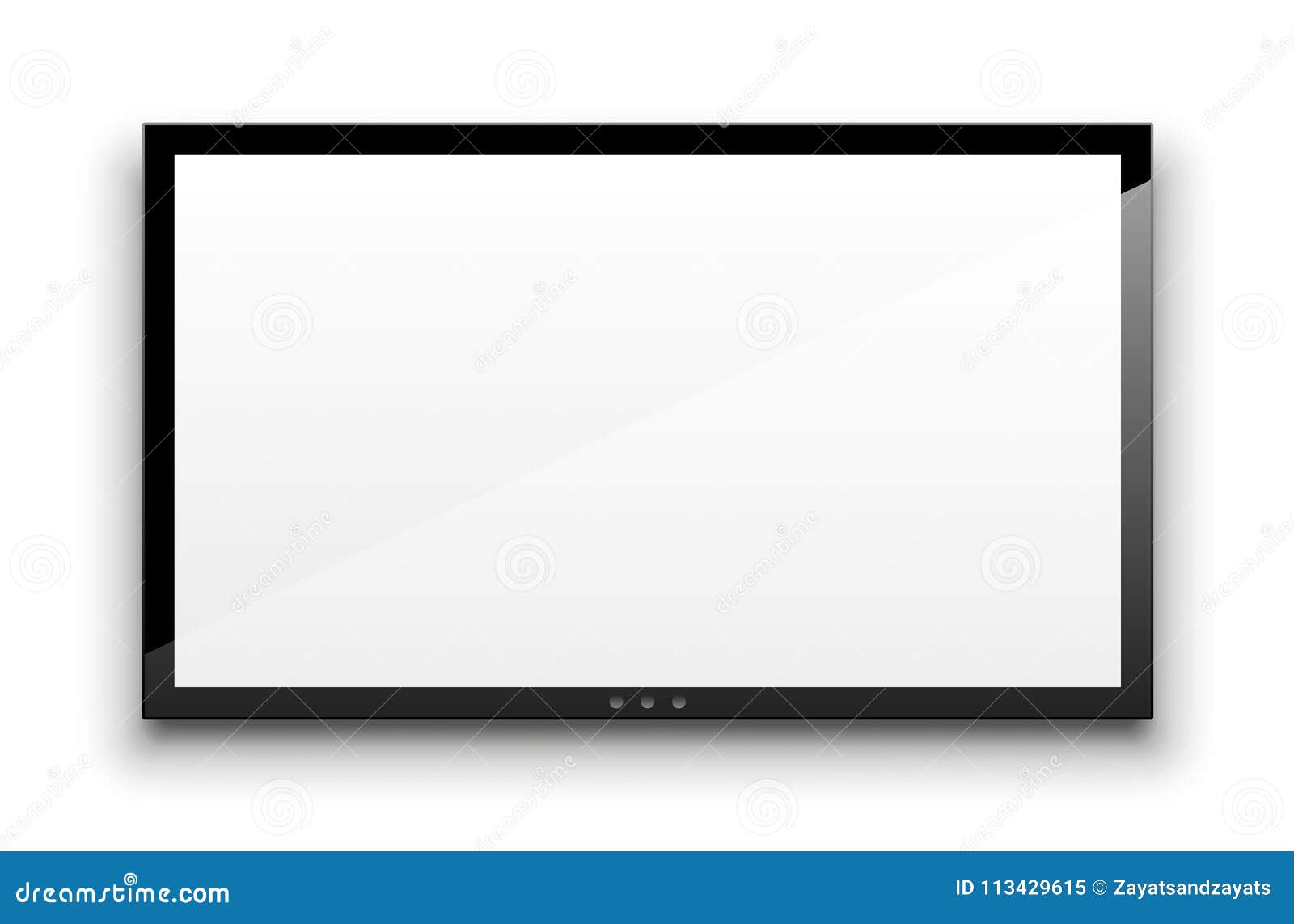 Empty Vector TV stock vector. Illustration of digital - 113429615